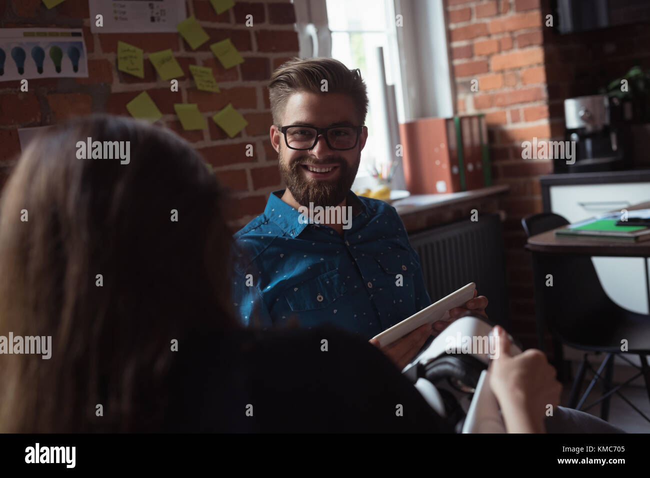 Corporate team discussing innovative hi-res stock photography and ...