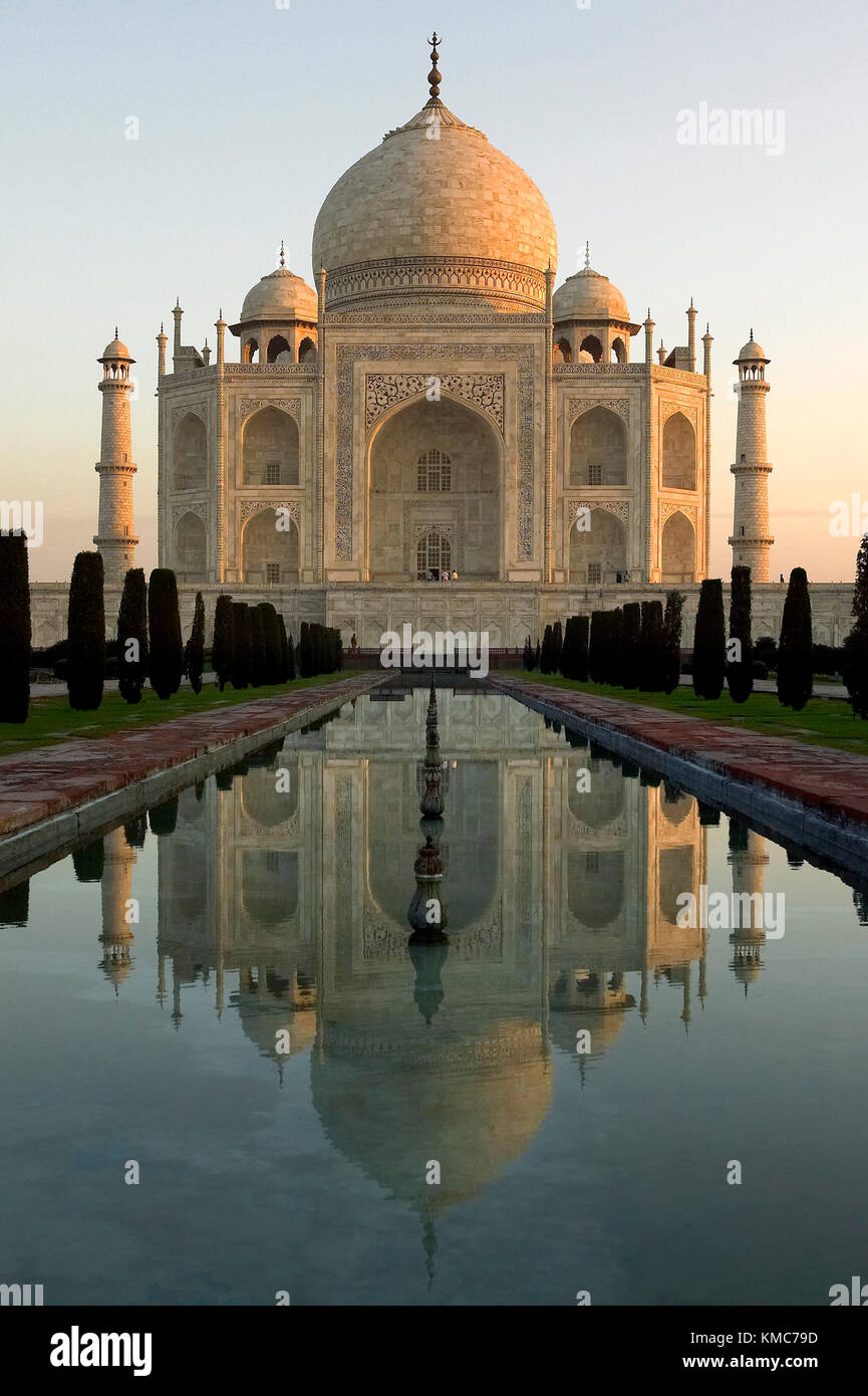 The Taj Mahal - Agra - India. The Taj Mahal is a mausoleum built by the ...