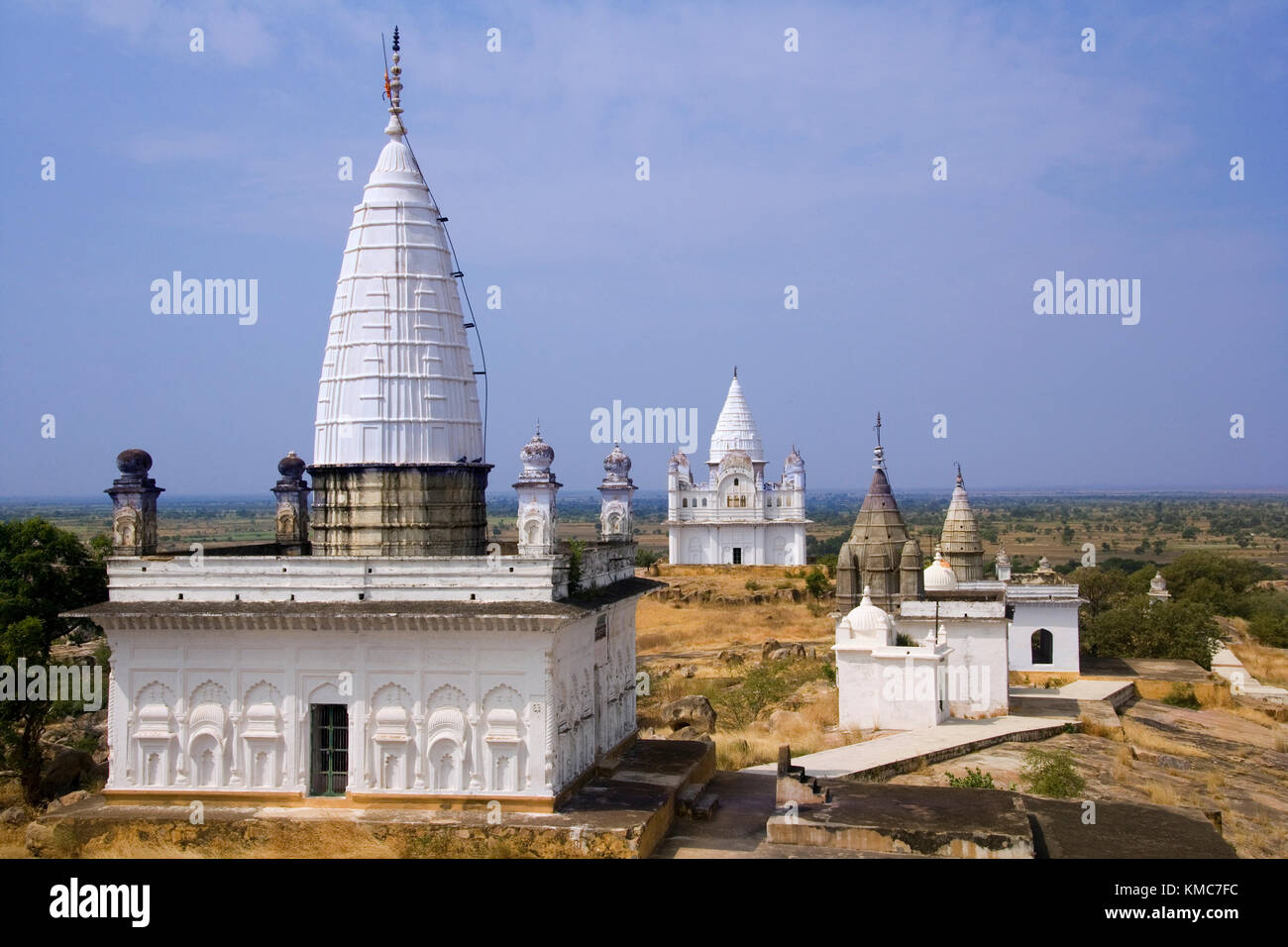 Some of the 77 Jian Temples at Sonagiri in the Madhya Pradesh region of ...