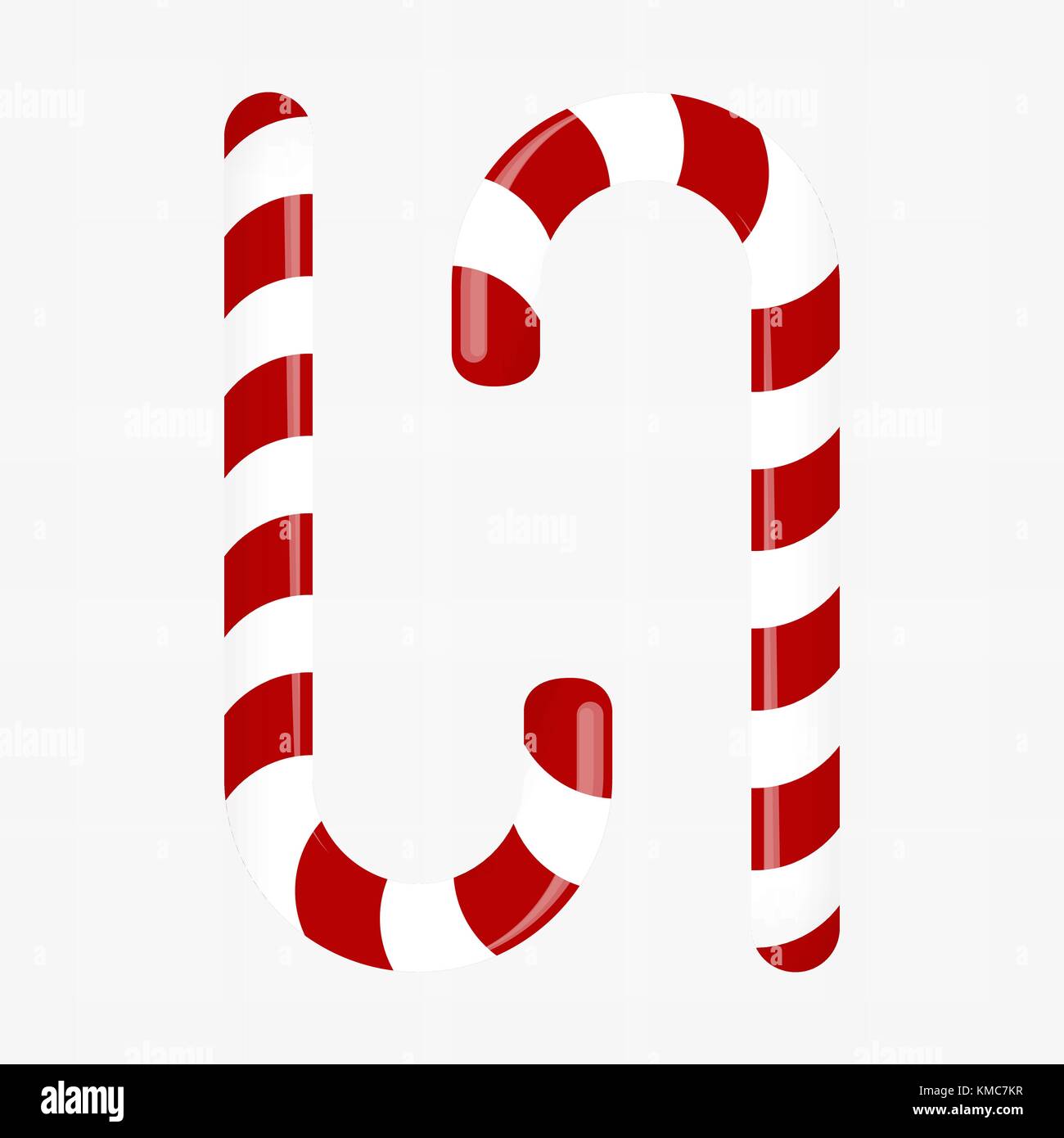 Sweet candy cane. Decoration for the new year. Vector Illustration ...