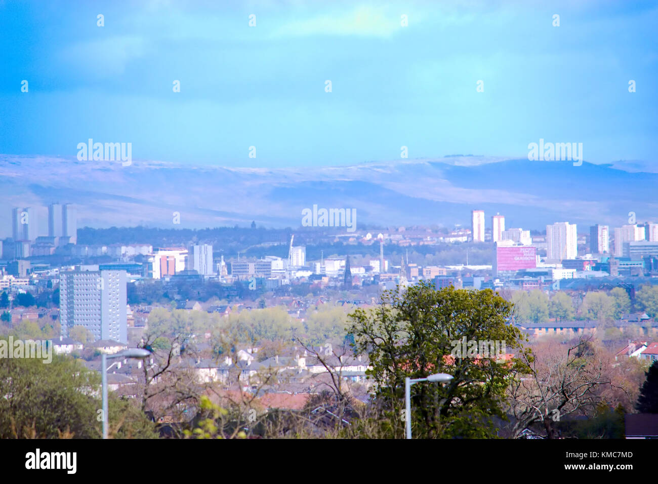 Views over South West Glasgow from Potterton Stock Photo - Alamy