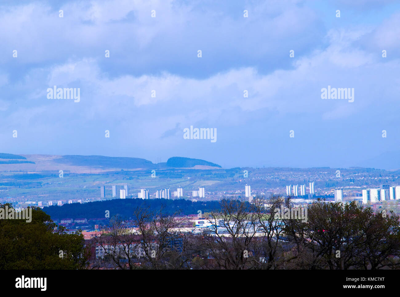 Views over South West Glasgow from Potterton Stock Photo - Alamy