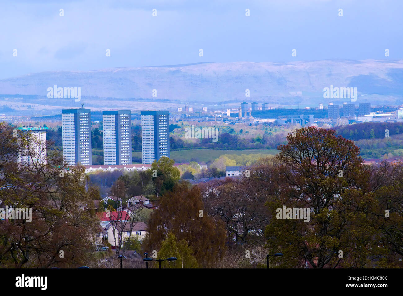 Views over South West Glasgow from Potterton Stock Photo - Alamy