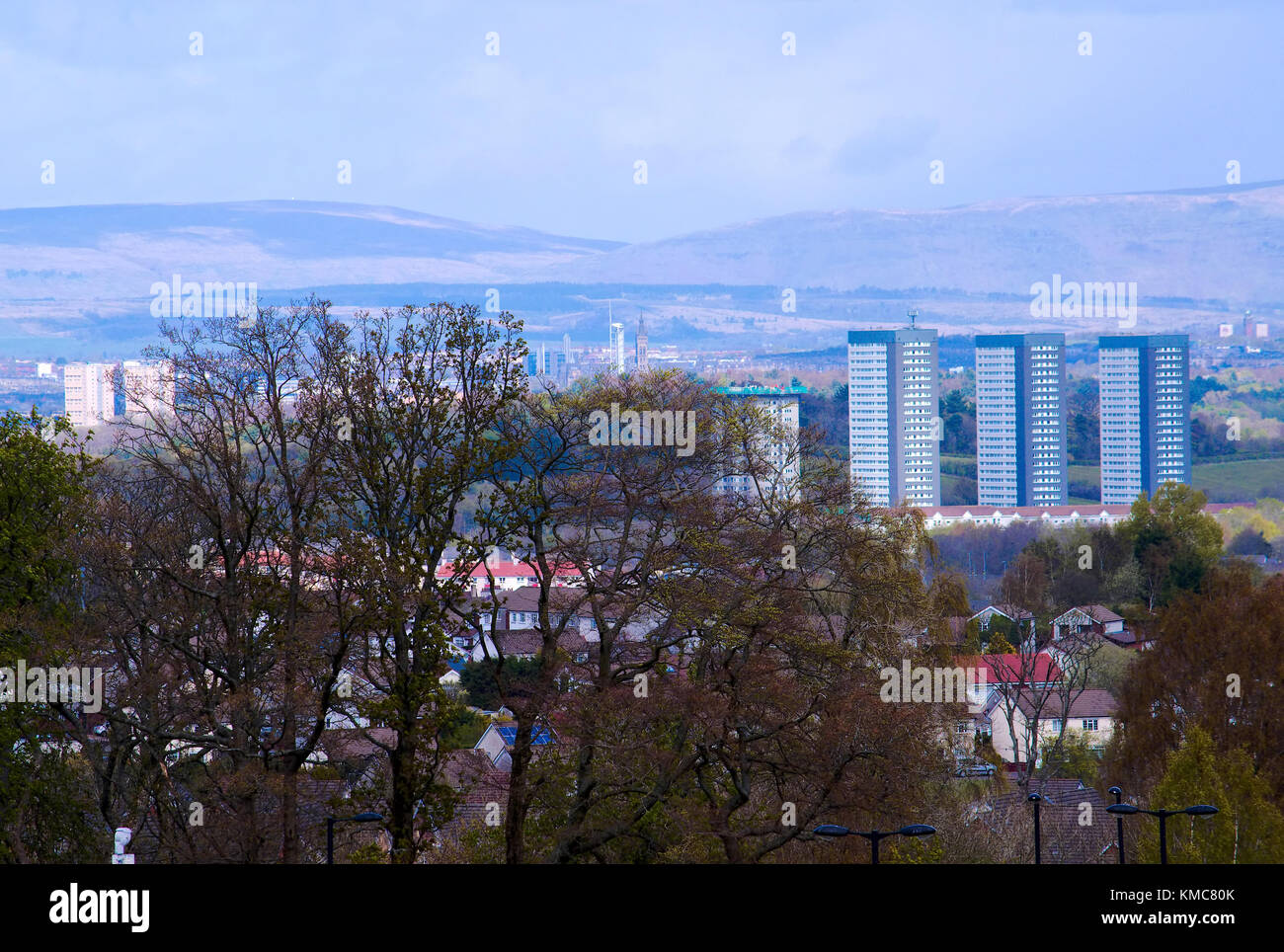 Views over South West Glasgow from Potterton Stock Photo - Alamy