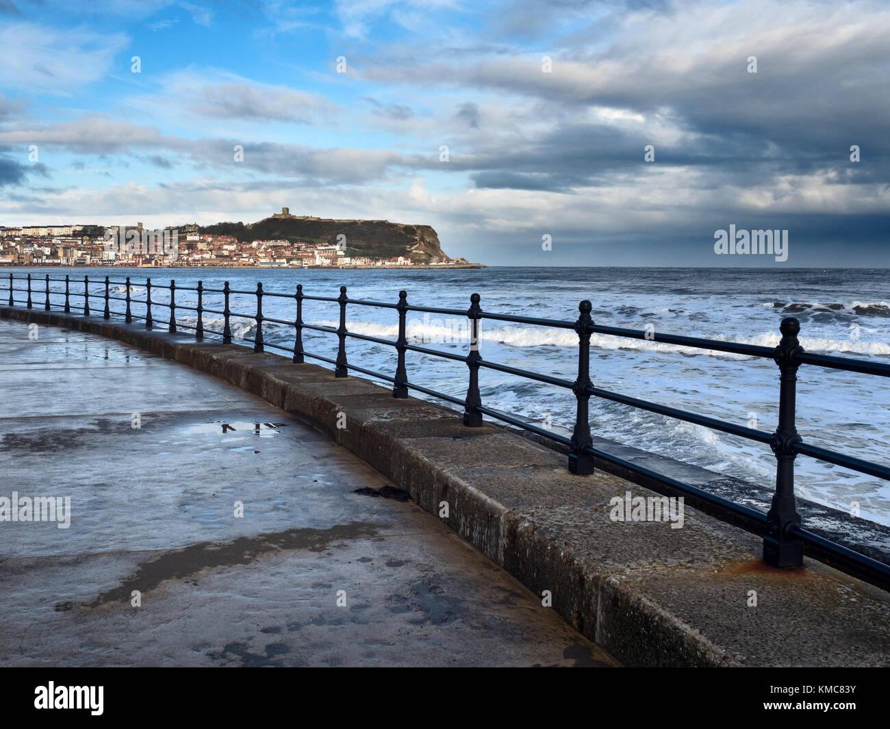Storm Clearing over Castle Hill viewed across South Bay in Winter at ...