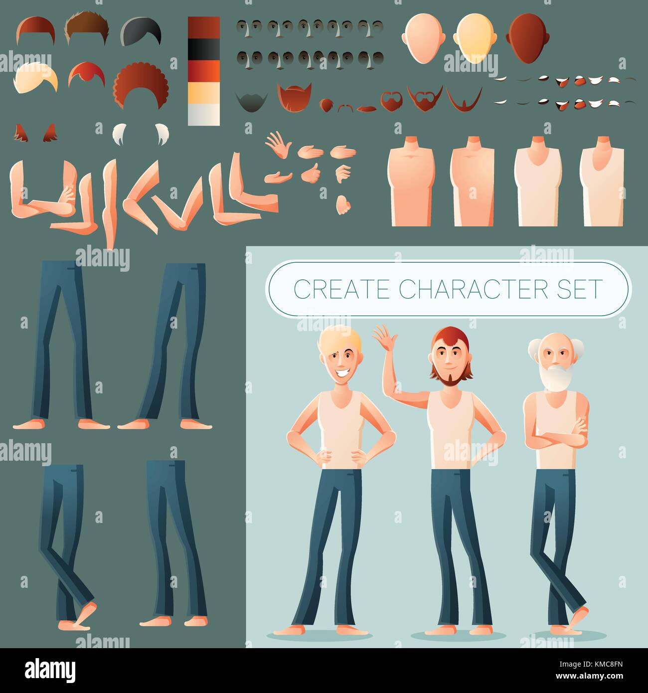 Create man character set Stock Vector Image & Art - Alamy