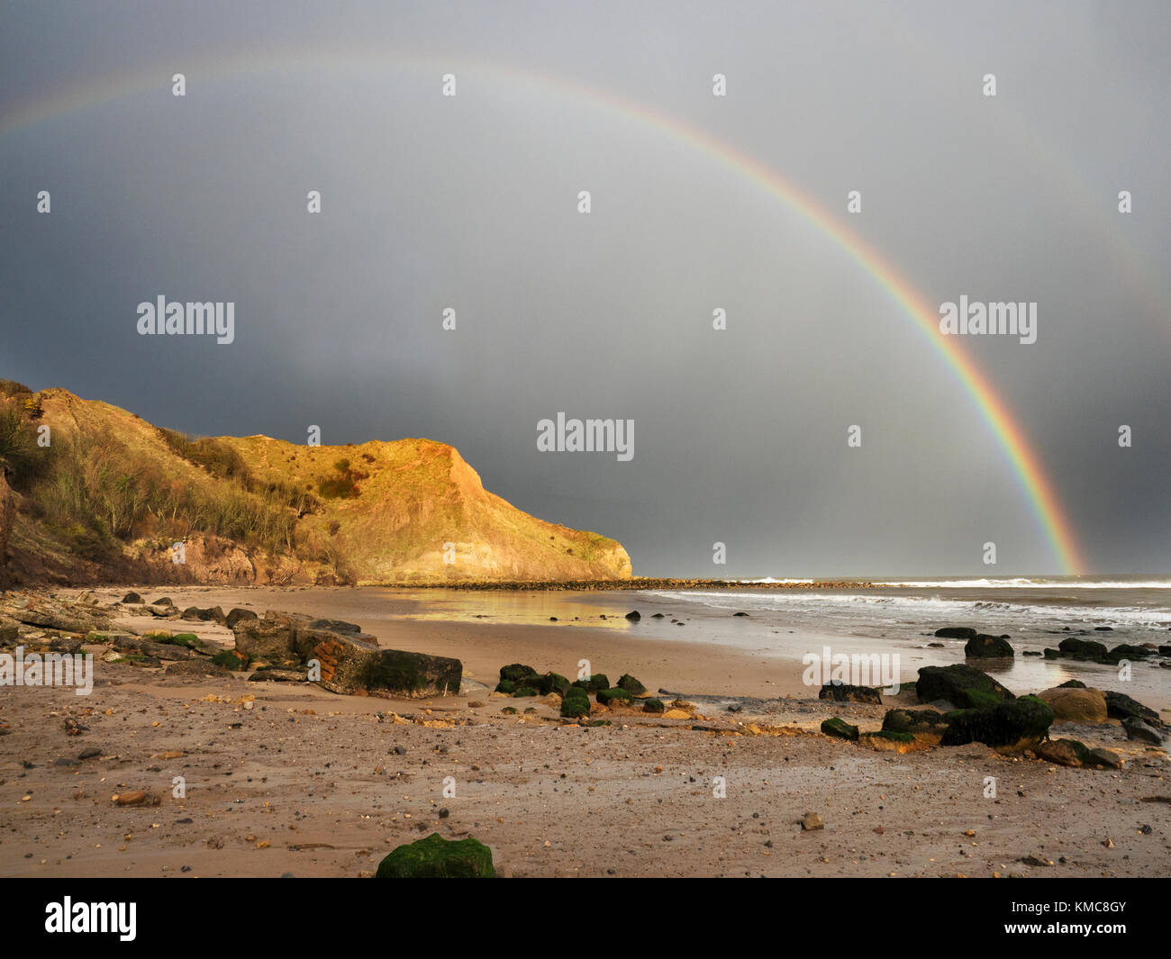 Rainbow over osgodby point hi-res stock photography and images - Alamy