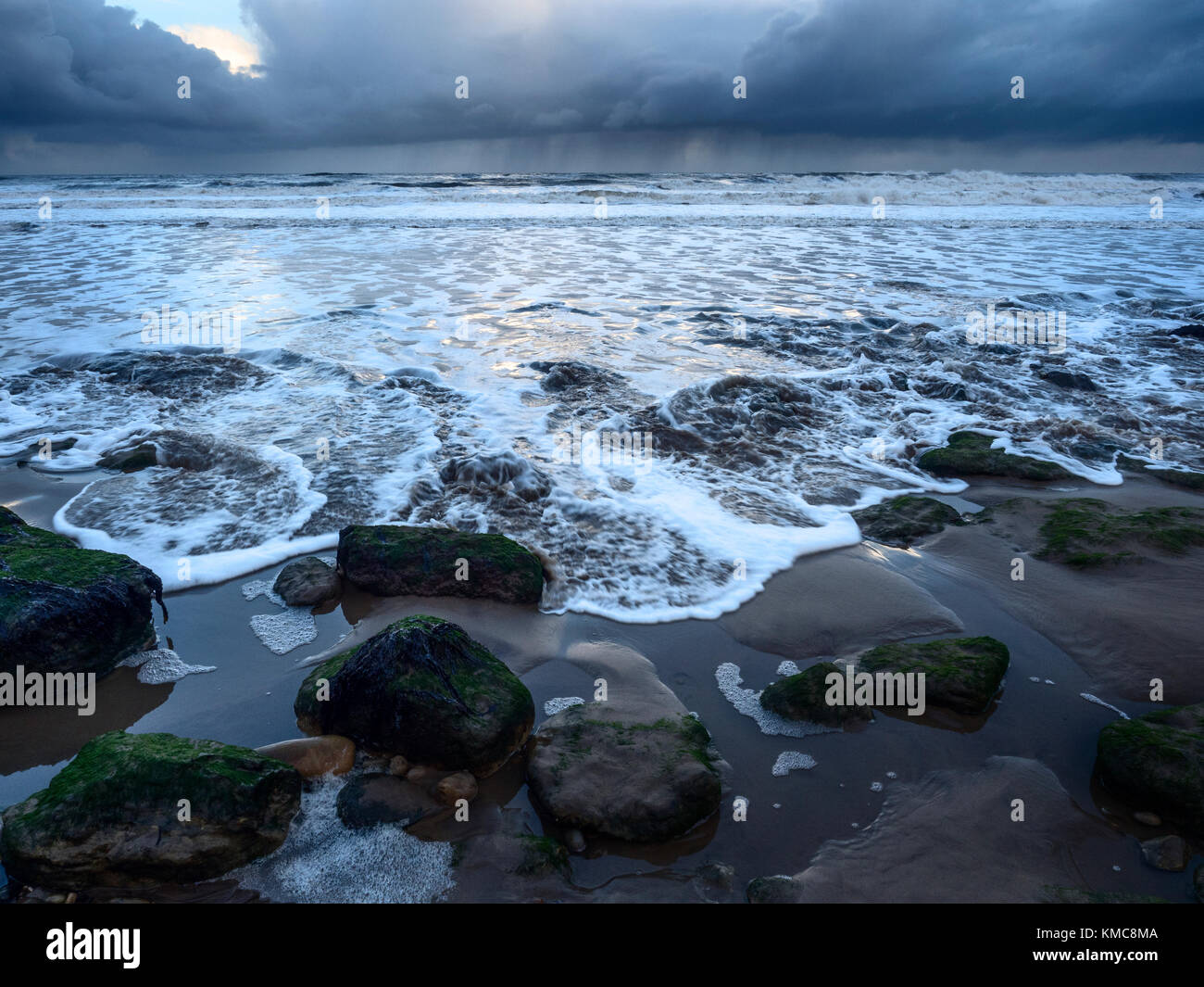 Rain Clouds over the North Sea from the Shoreline at Cayton Bay ...