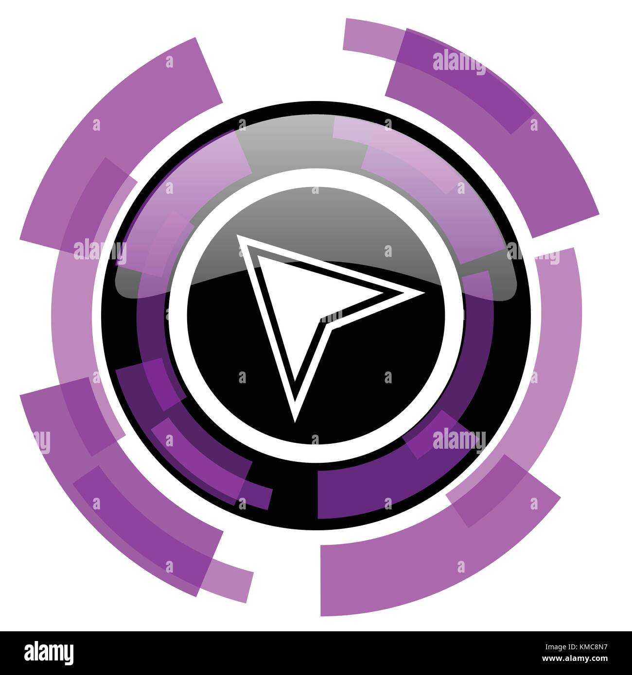 Navigation pink violet modern design vector web and smartphone icon ...