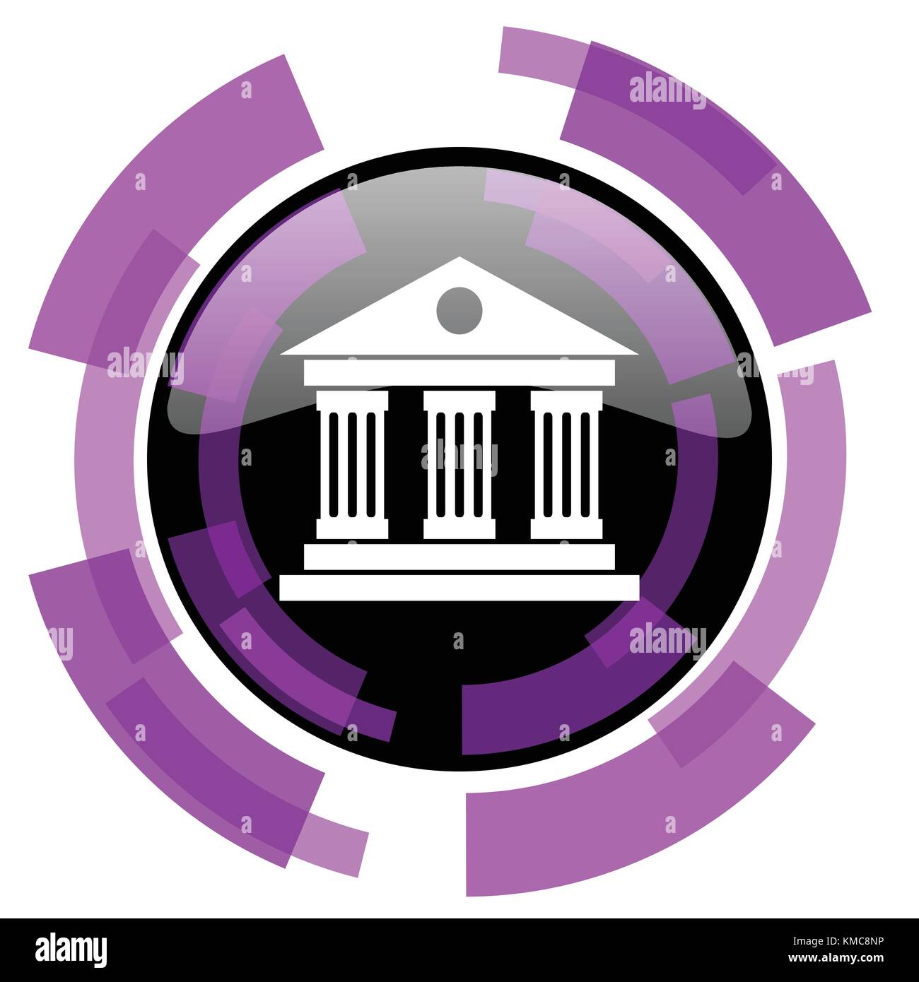 Museum pink violet modern design vector web and smartphone icon. Round ...