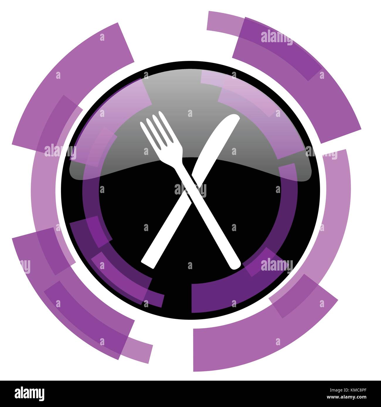 Restaurant pink violet modern design vector web and smartphone icon ...