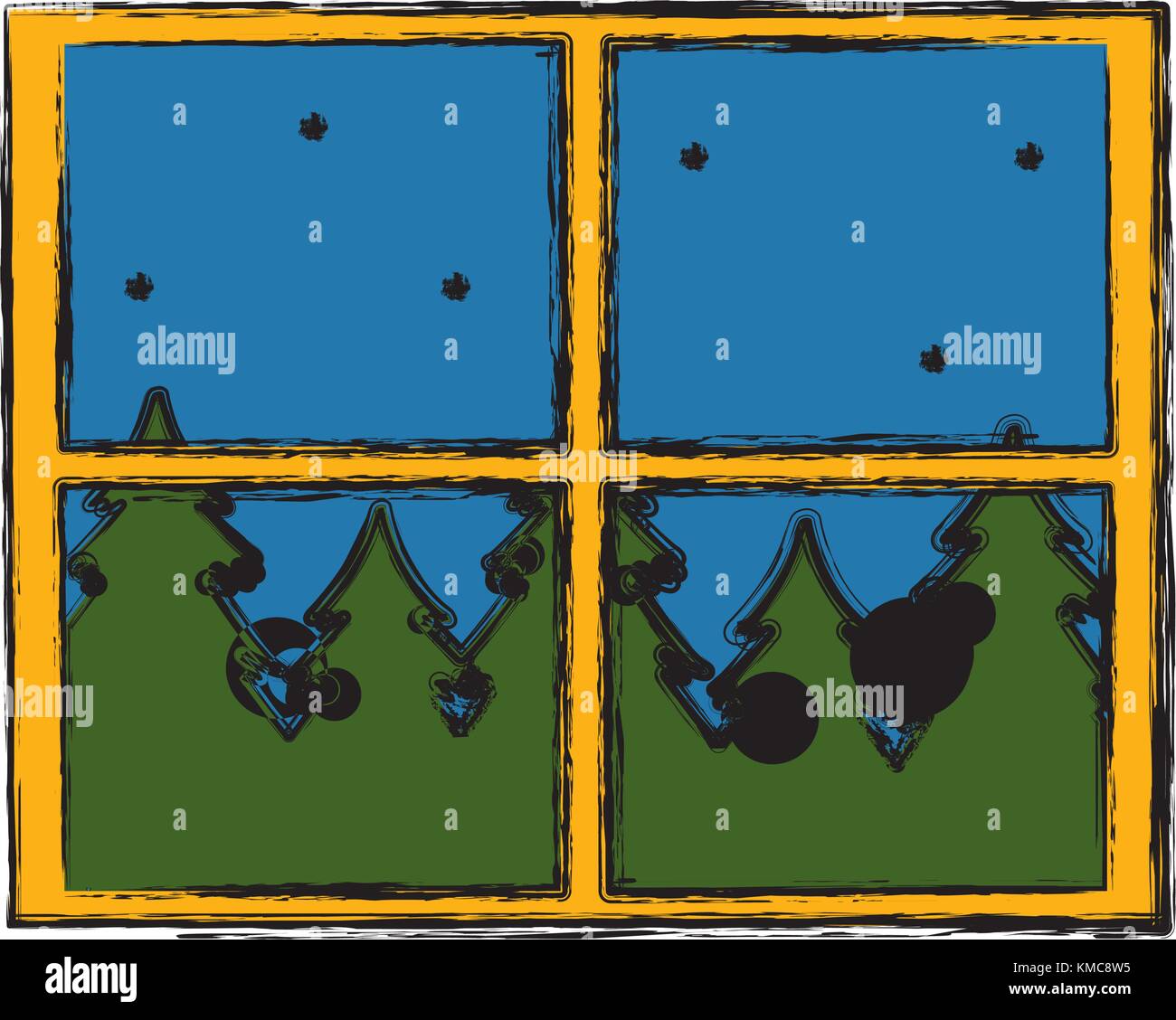 Window forest landscape Stock Vector Image & Art - Alamy