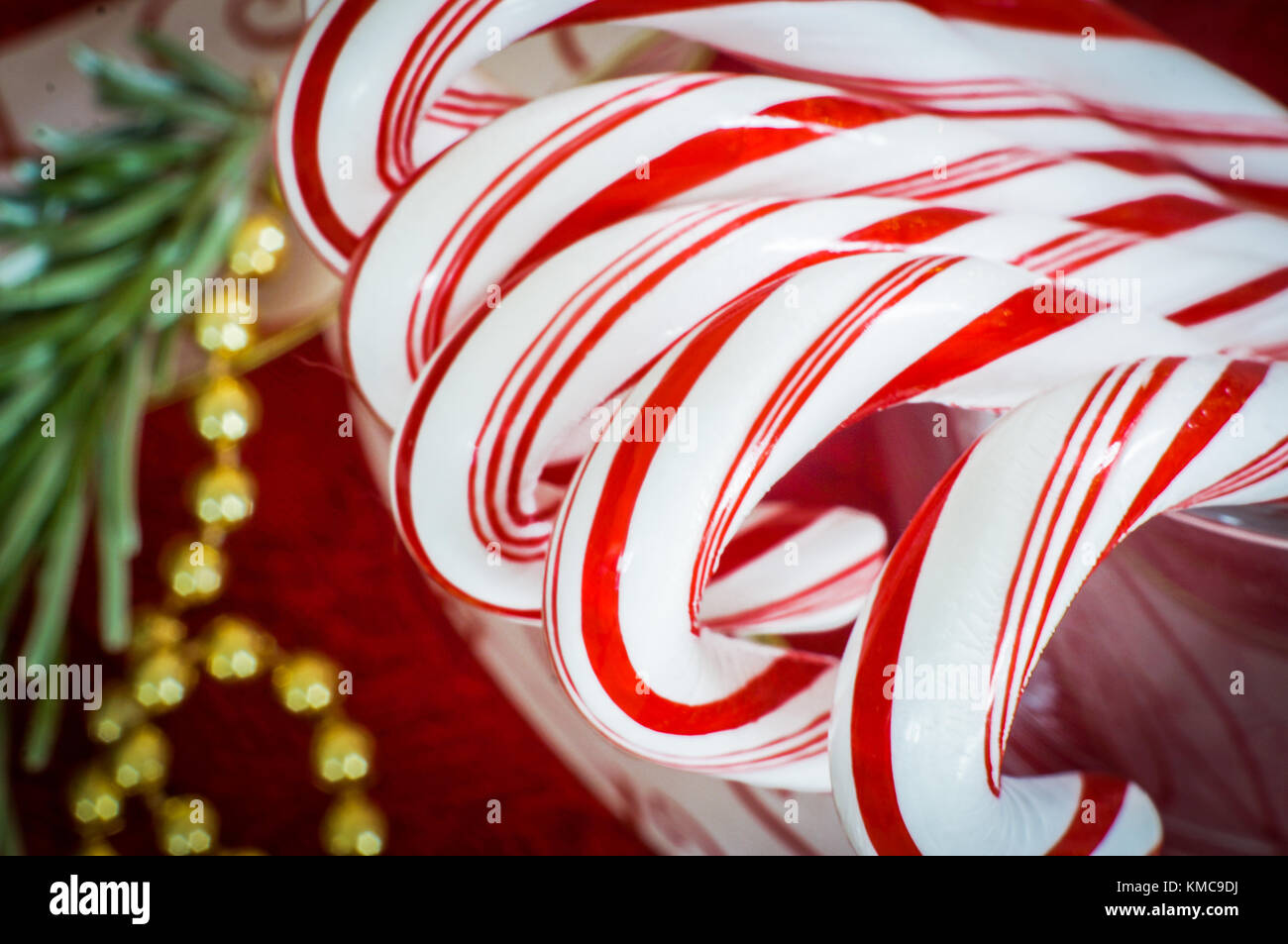 Christmas Peppermint Candy Canes Stock Photo - Alamy