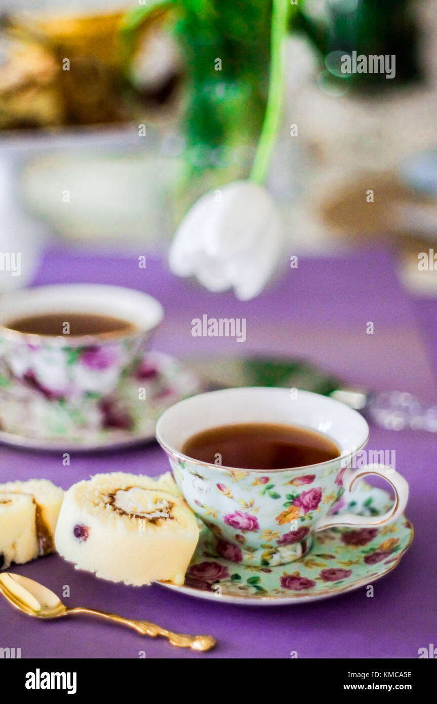 English Tea With Cookies Stock Photo - Alamy