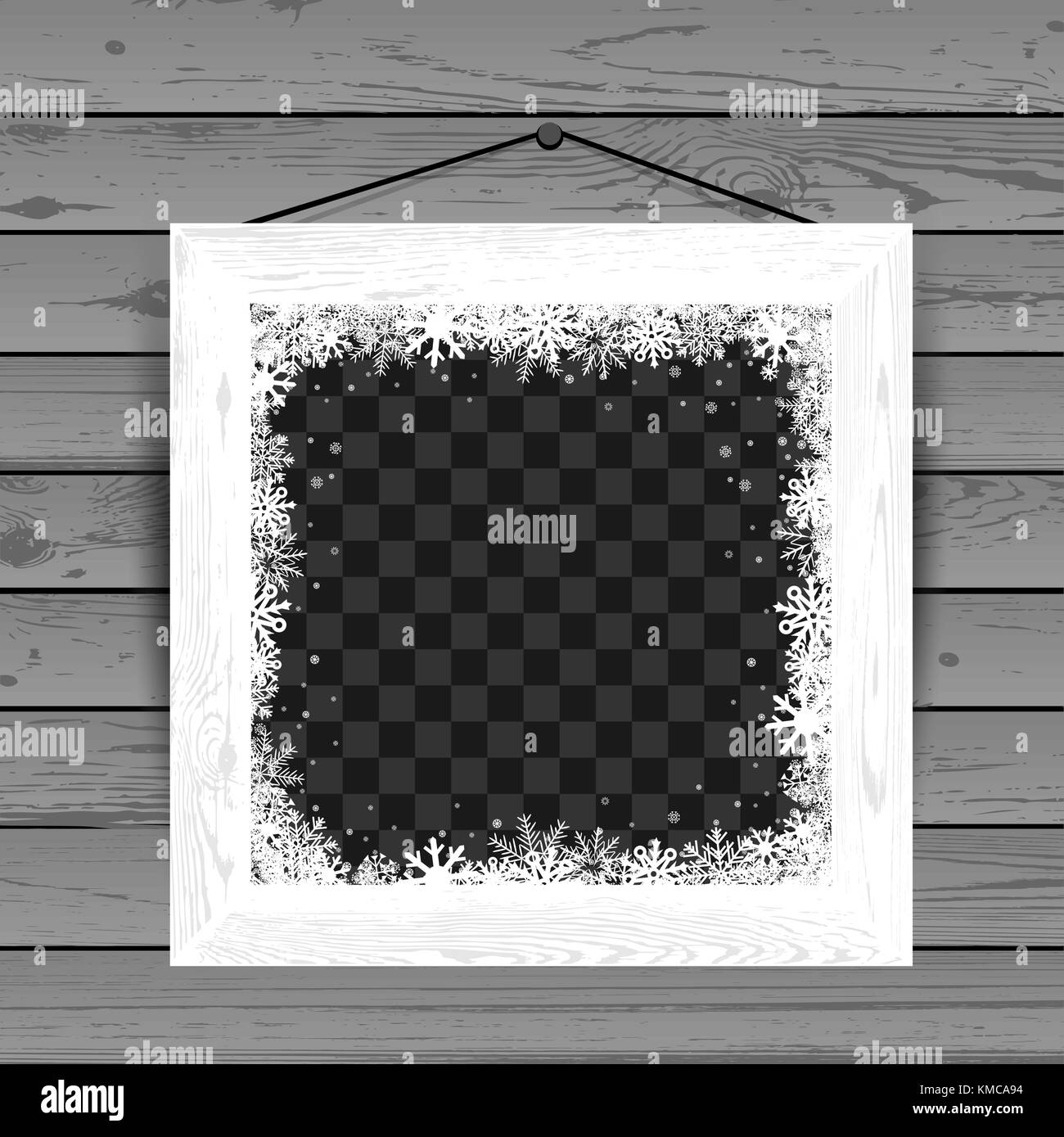 Photo square frame snow Stock Vector Images - Alamy