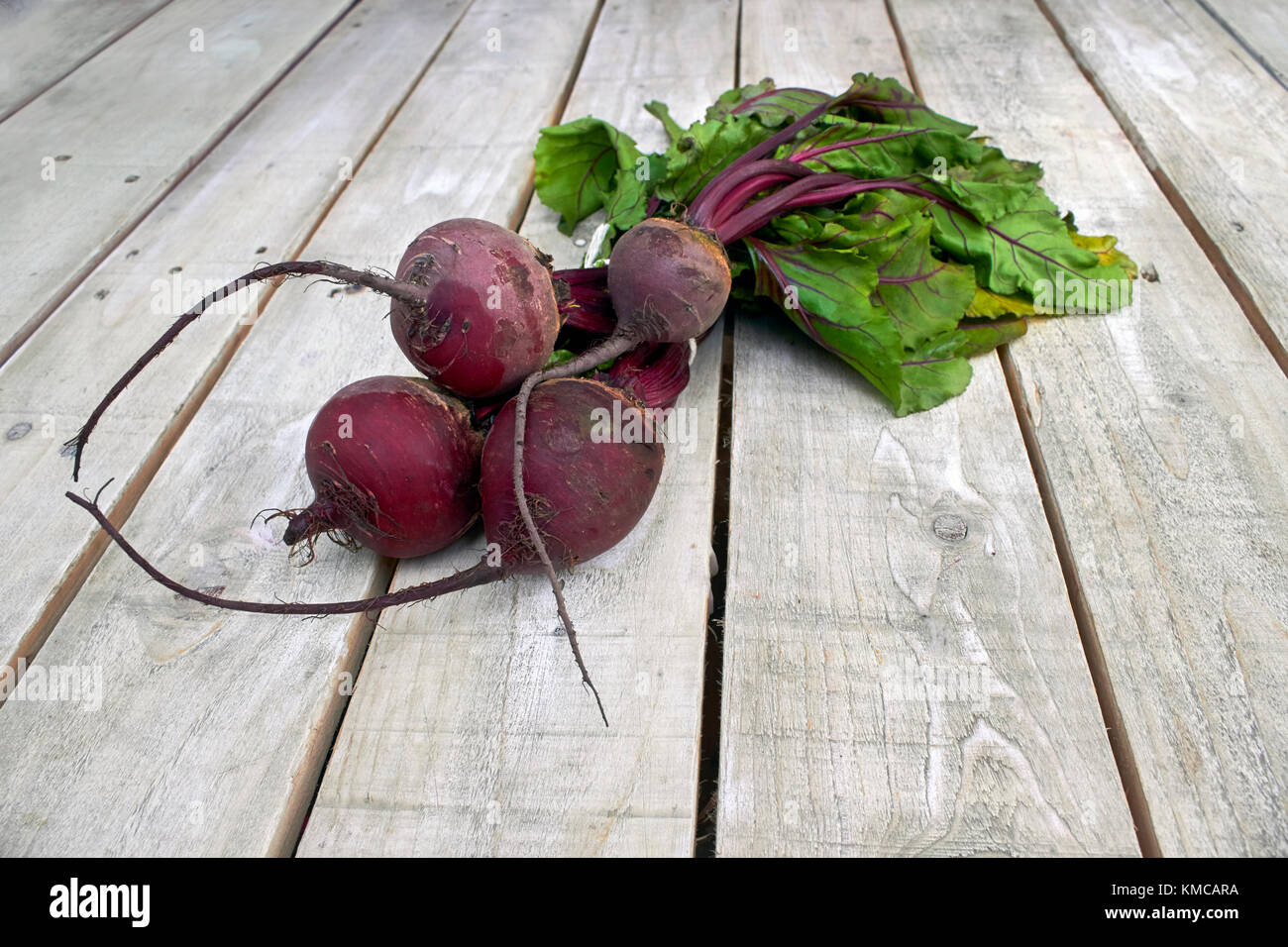 Fresh farm beetroot bunch on white wood country table Stock Photo - Alamy