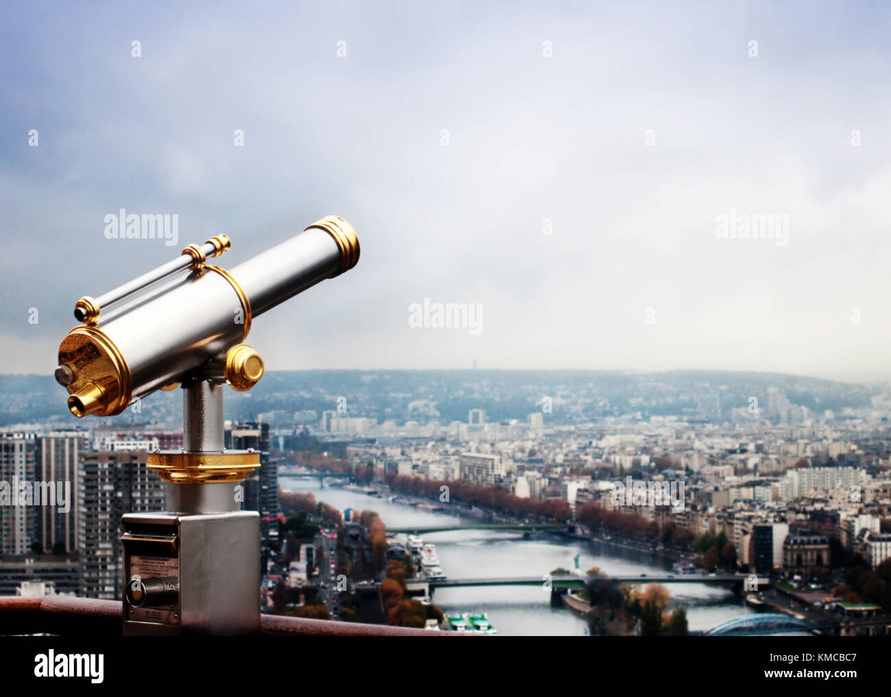 Paris - Sightseeing Telescope Stock Photo - Alamy