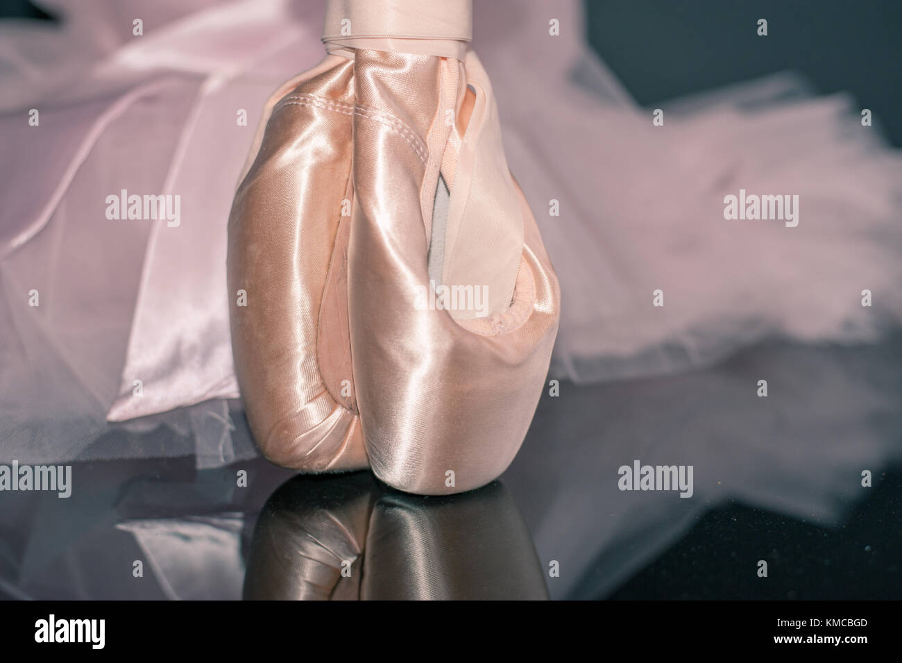 satin ballet shoes and roses Stock Photo - Alamy