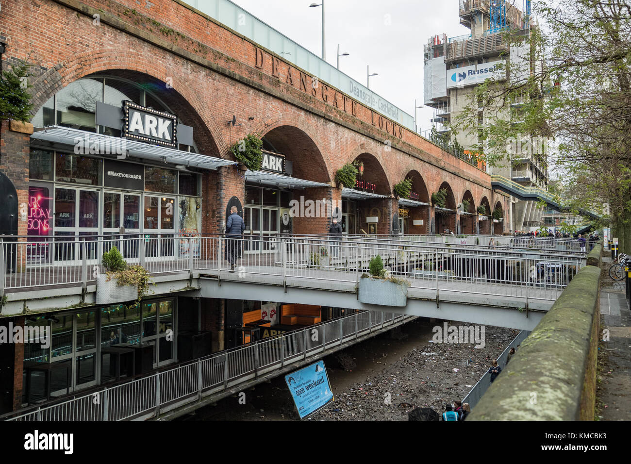 Rochdale Canal at Deansgate Locks Being Drained Of Rubbish And Litter ...