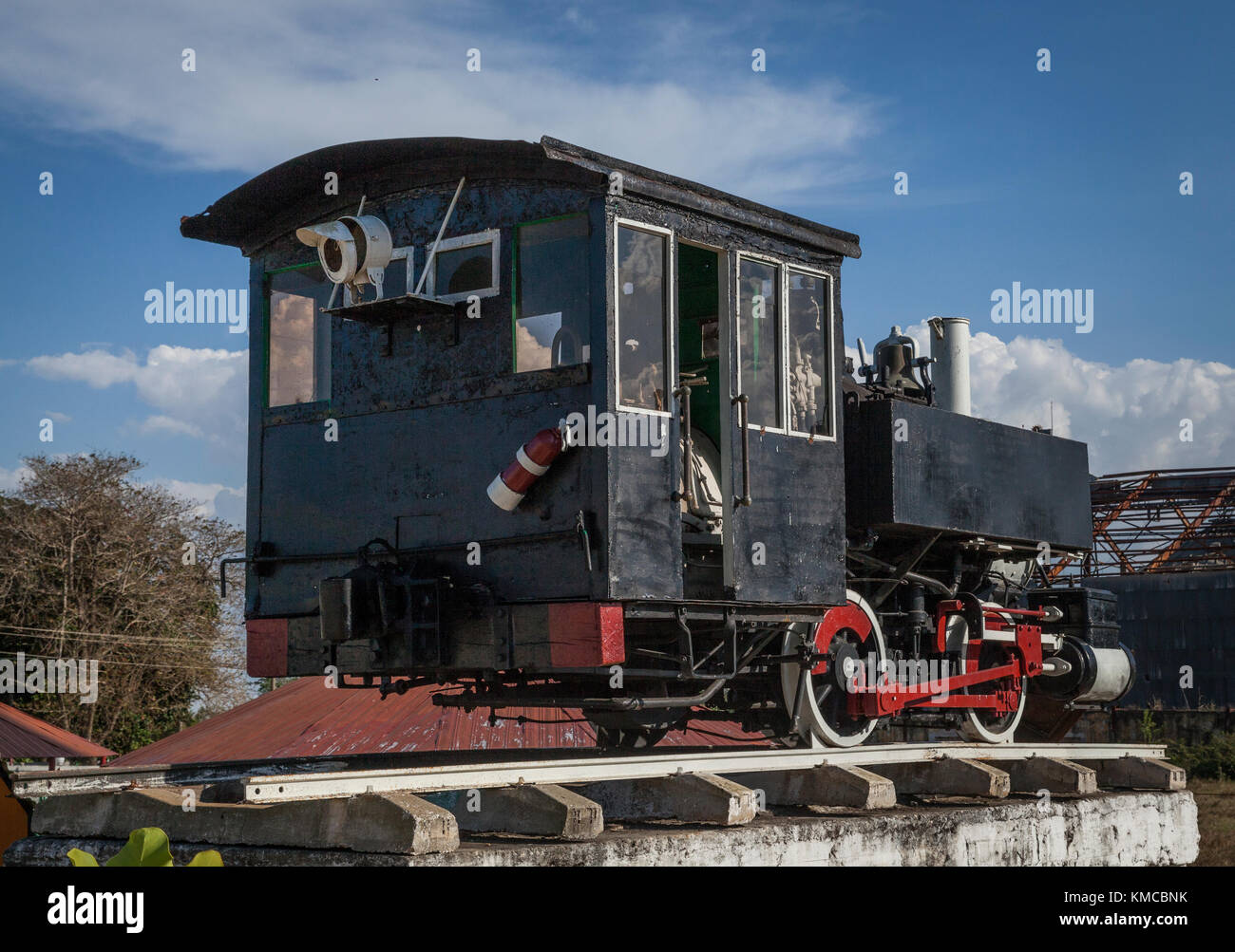 Steam Train on Display in Cuba Stock Photo - Alamy