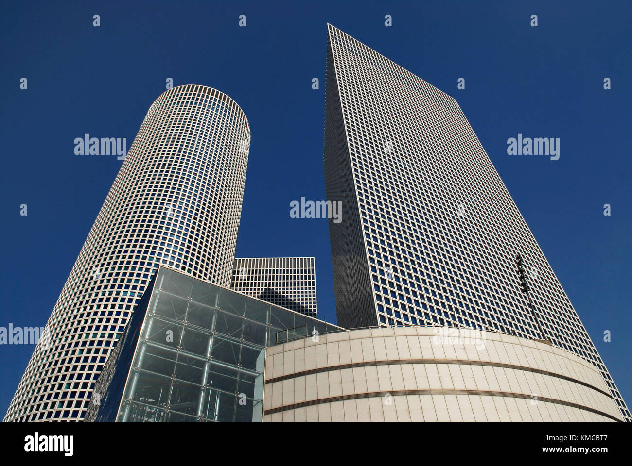 Huge many floors of a building, skyscrapers with numerous windows in ...