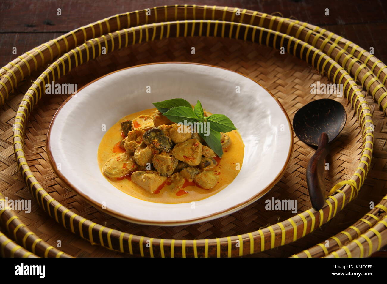 Wong Dadah, the Balinese Mushrooms and Coconut Milk Soup Stock Photo ...