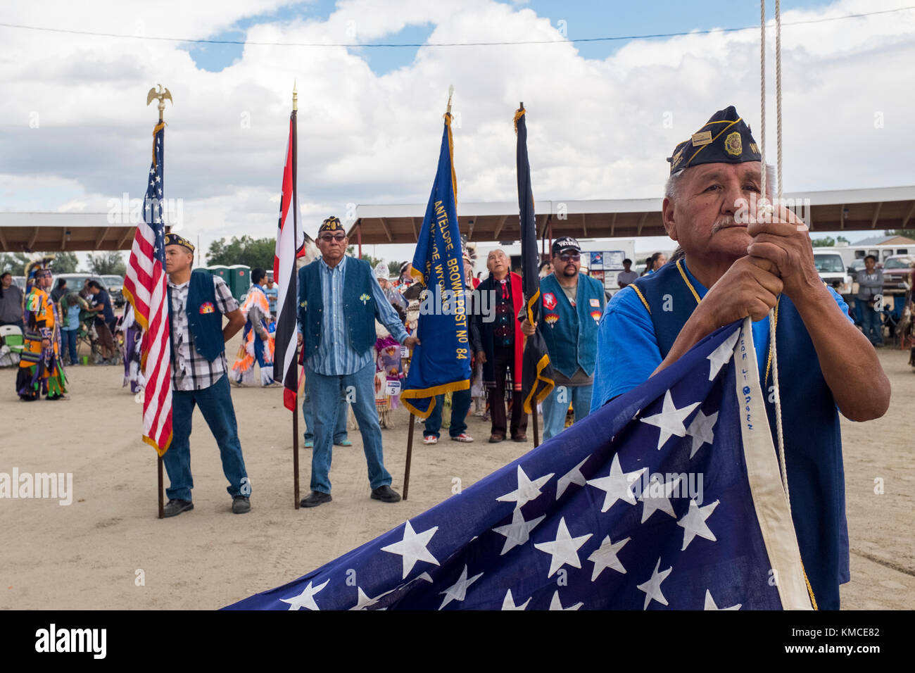 The original flag of the powwow, foudned 60 years ago by Richard Brown ...