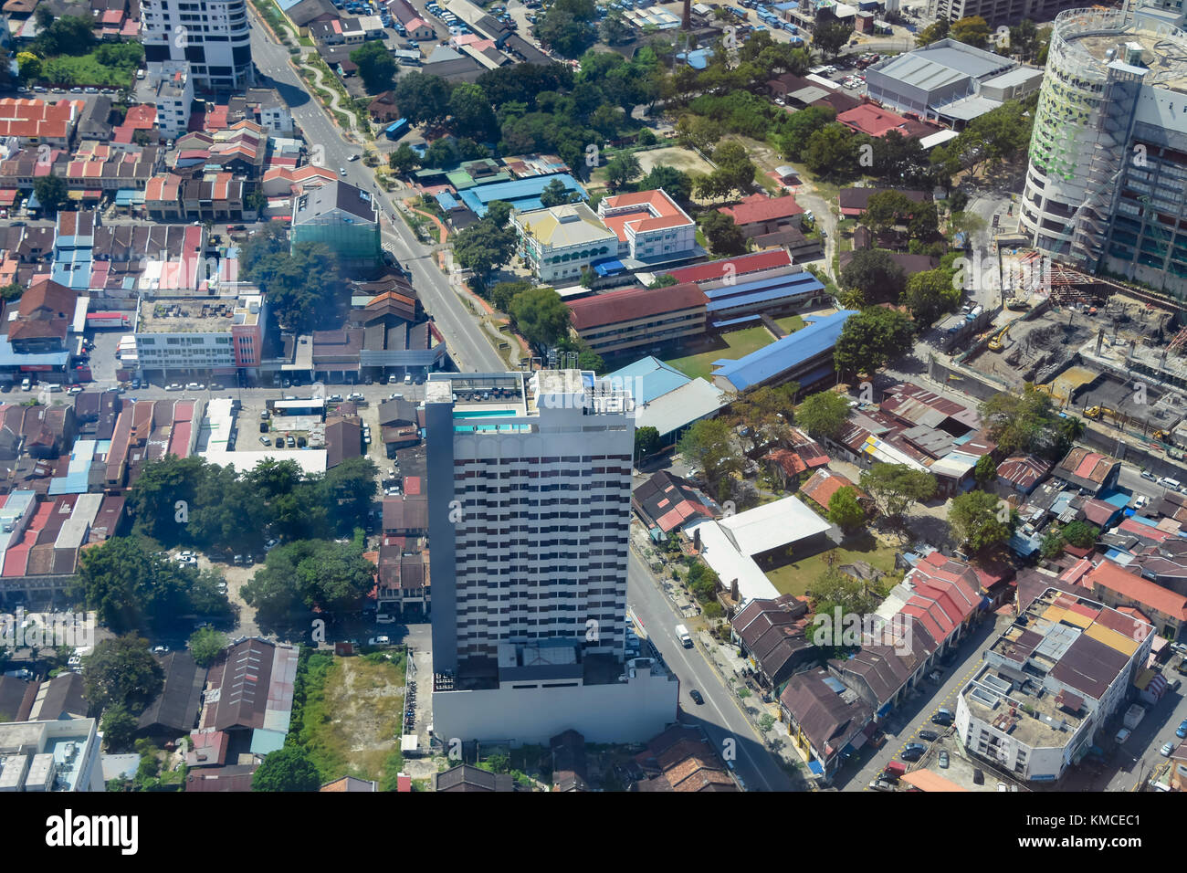 View of the harbour of George Town from the 66th Floor of the Komtar ...