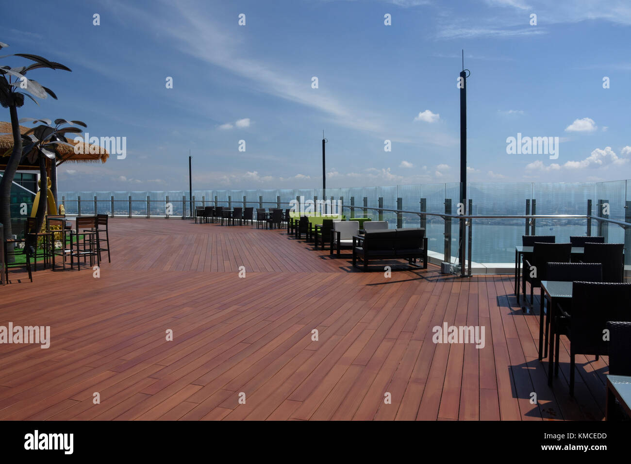 View of the harbour of George Town from the 66th Floor of the Komtar ...