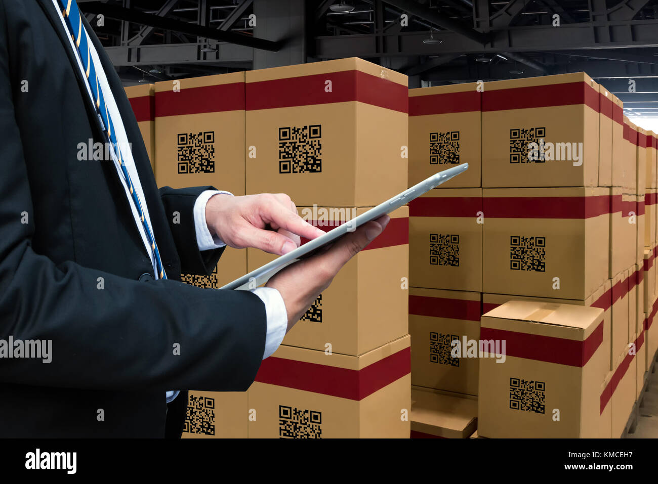 Smart logistic industry 4.0 , QR Codes Asset warehouse and inventory ...