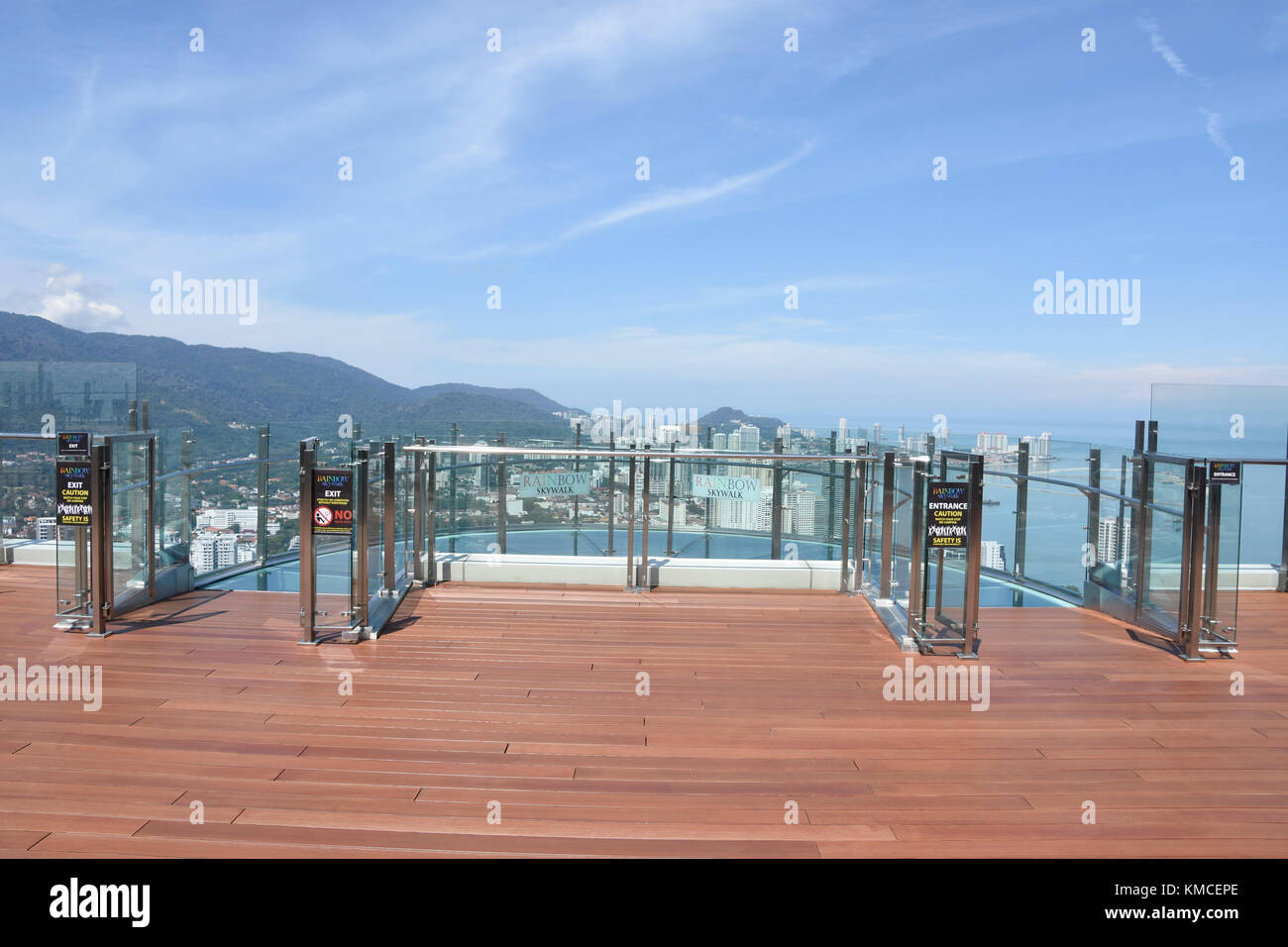 View of the harbour of George Town from the 66th Floor of the Komtar ...