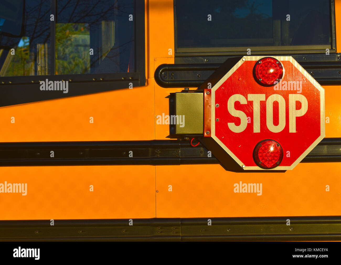 School bus driver flashing lights hi-res stock photography and images ...