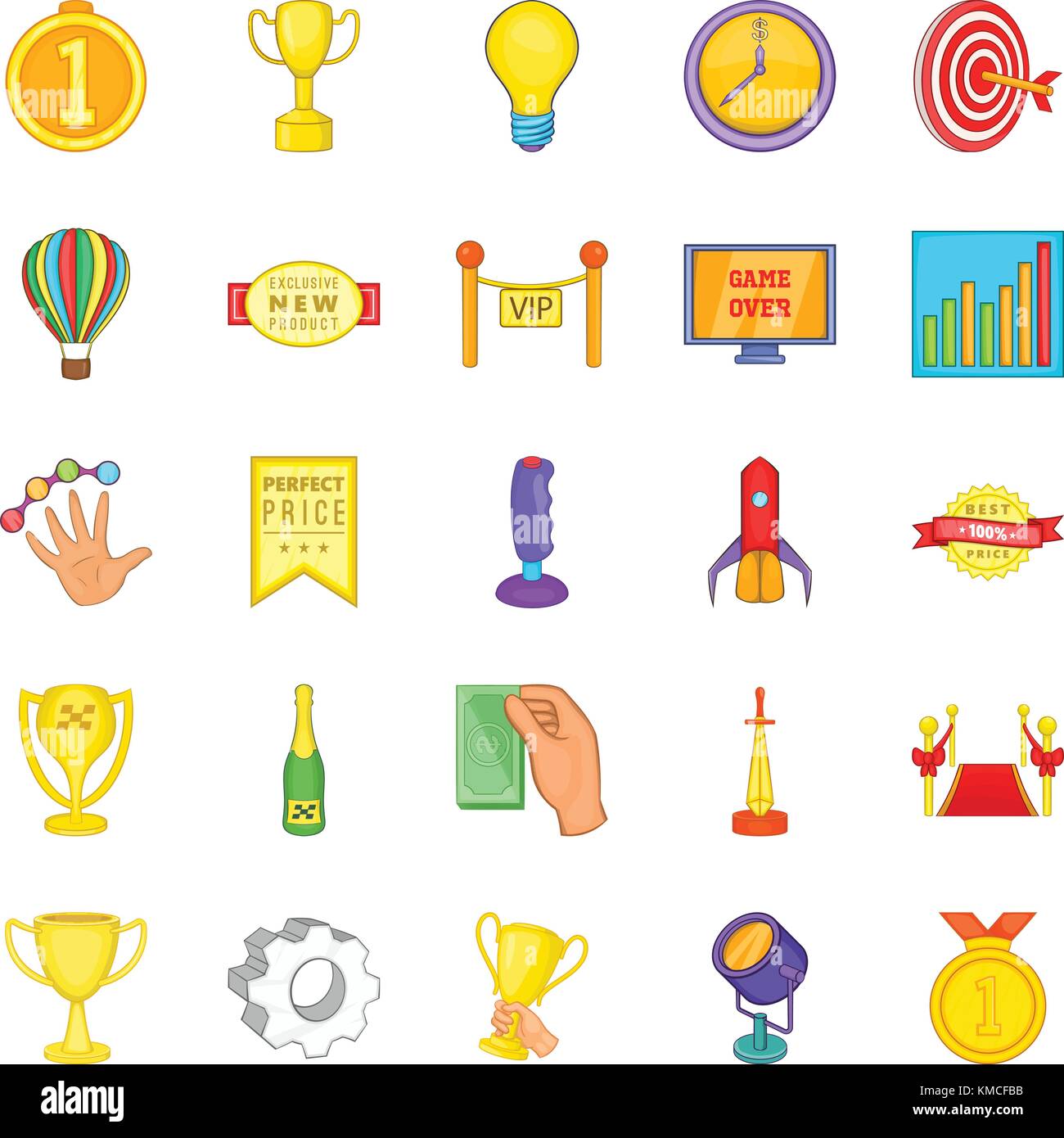 Deserved victory icons set, cartoon style Stock Vector Image & Art - Alamy