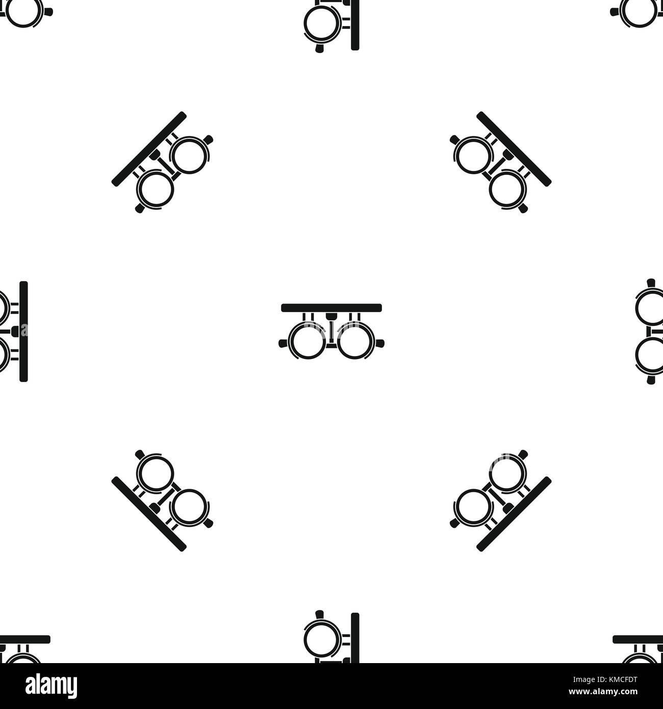 Trial frame for checking patient vision pattern seamless black Stock ...