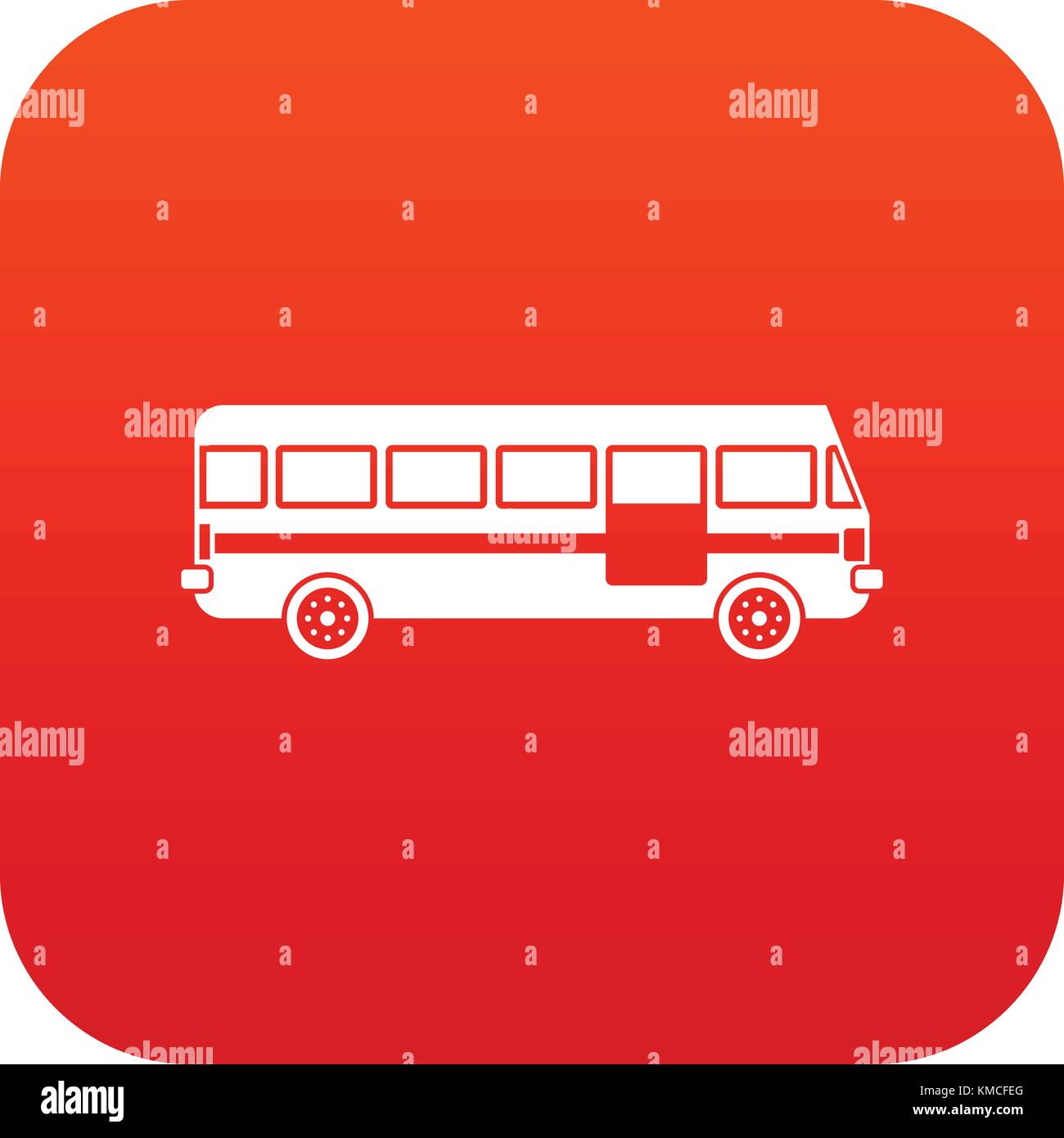 Bus icon digital red Stock Vector Image & Art - Alamy