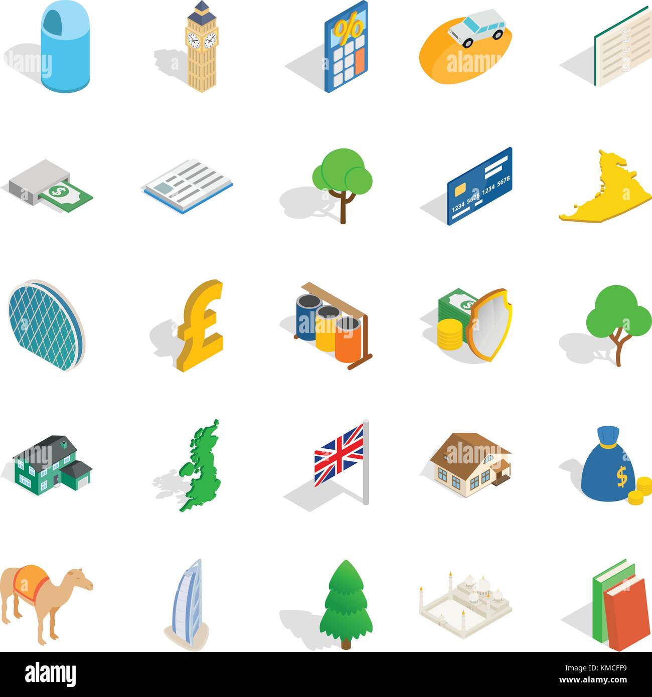 Finance center icons set, isometric style Stock Vector Image & Art - Alamy
