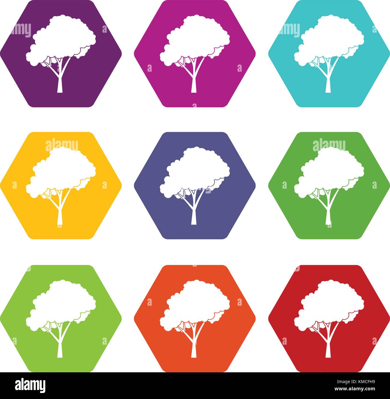 Rounded crown tree Stock Vector Images - Alamy