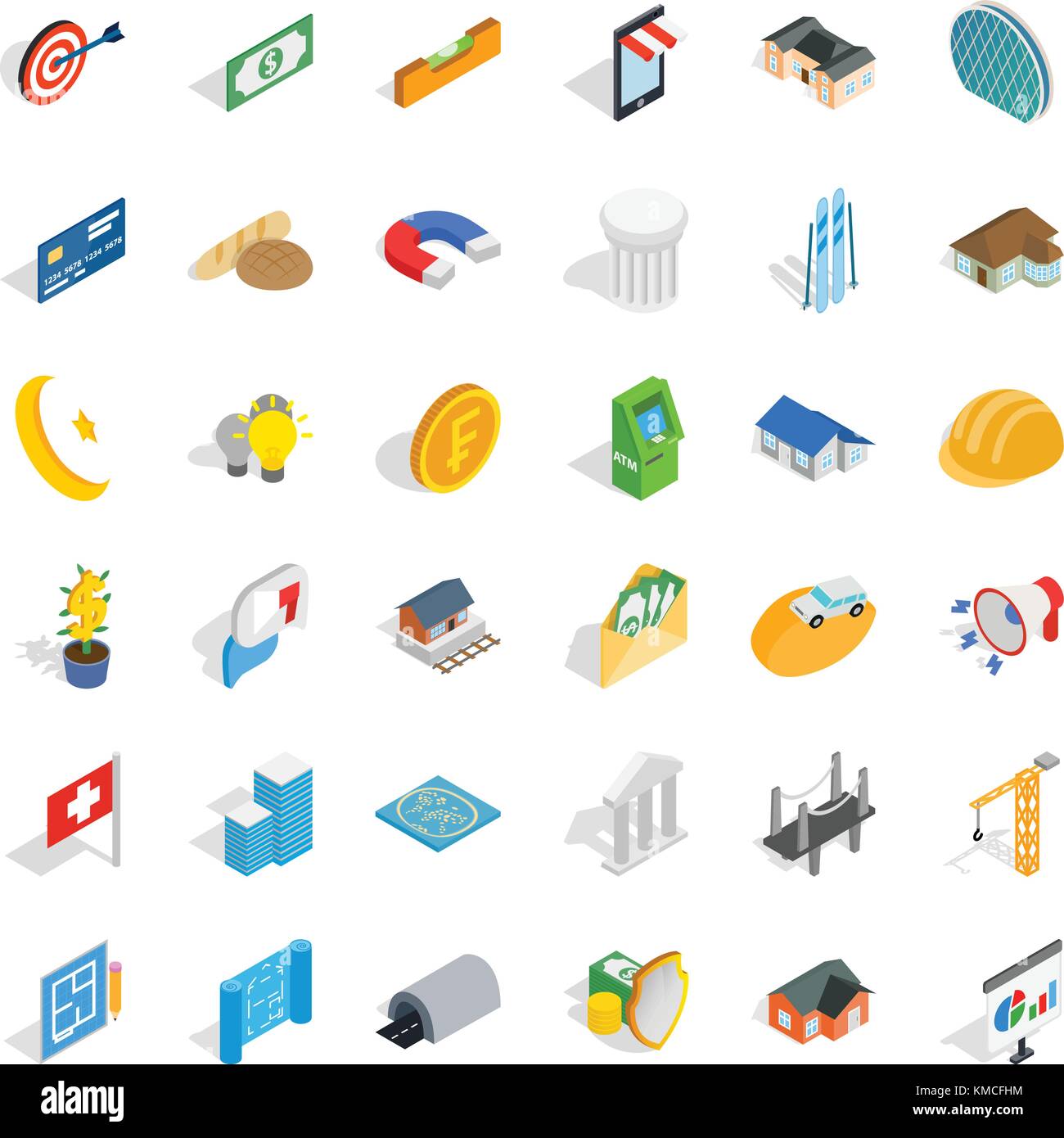 Plan icons set, isometric style Stock Vector Image & Art - Alamy