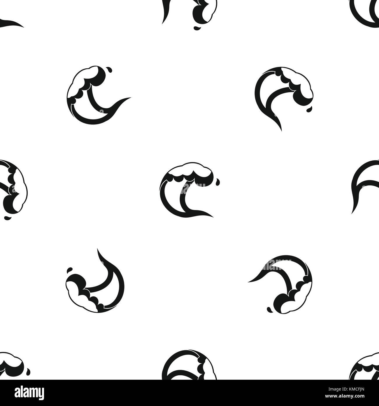 Ocean or sea wave pattern seamless black Stock Vector Image & Art - Alamy