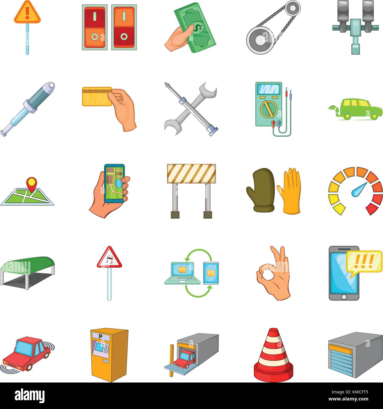 Emergency service icons set, cartoon style Stock Vector Image & Art - Alamy
