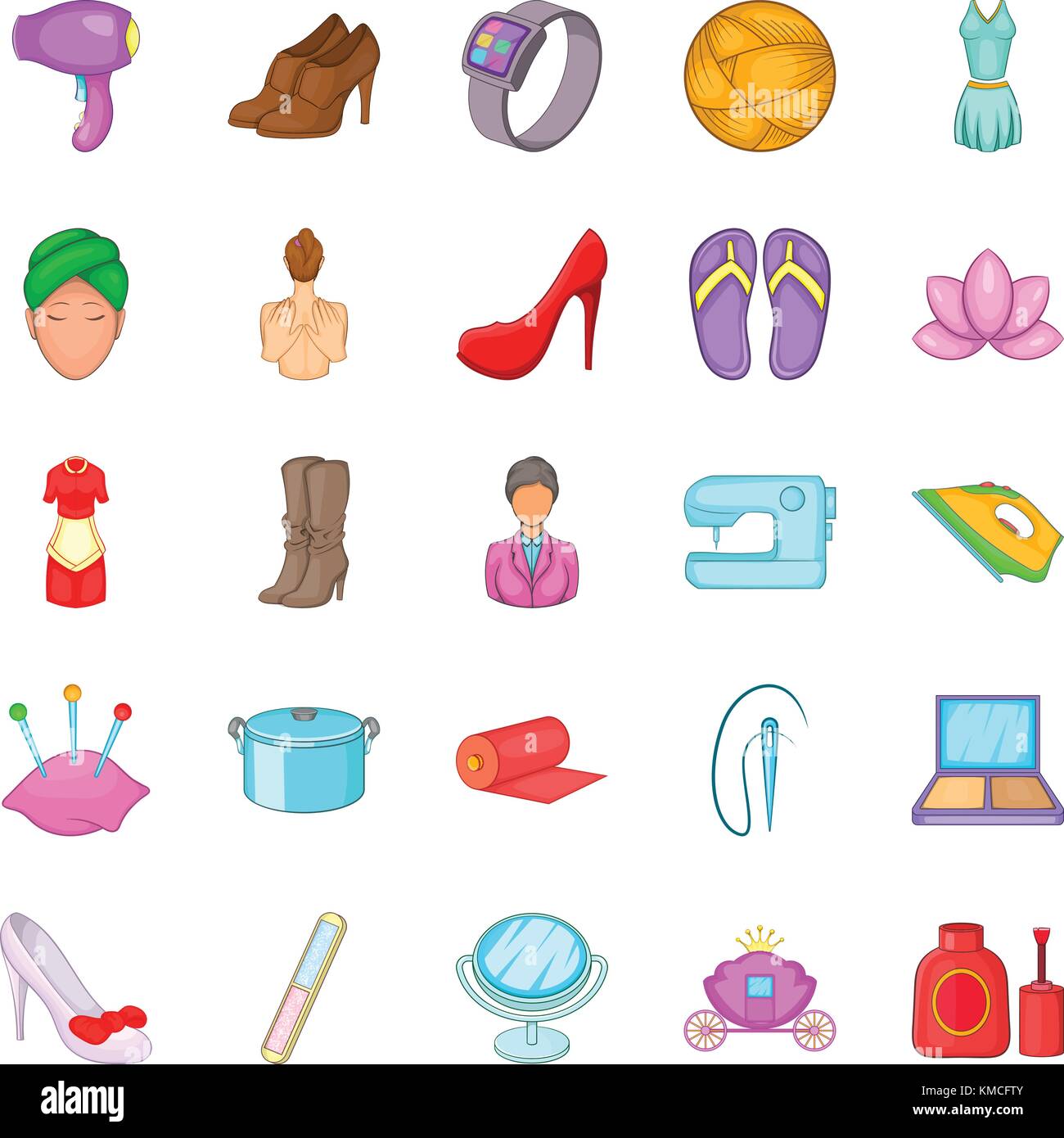 Women like icons set, cartoon style Stock Vector Image & Art - Alamy