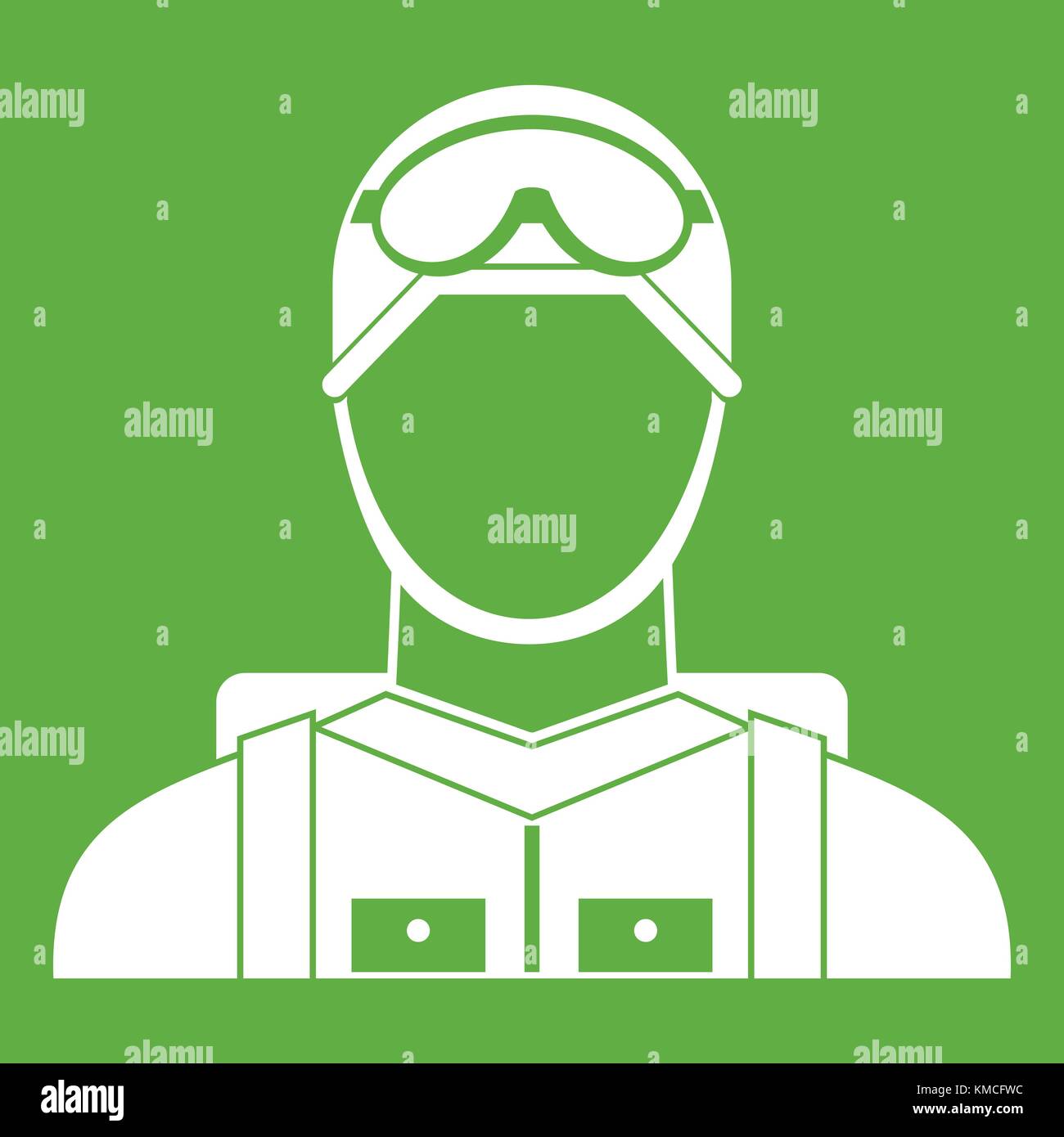 Military paratrooper icon green Stock Vector Image & Art - Alamy