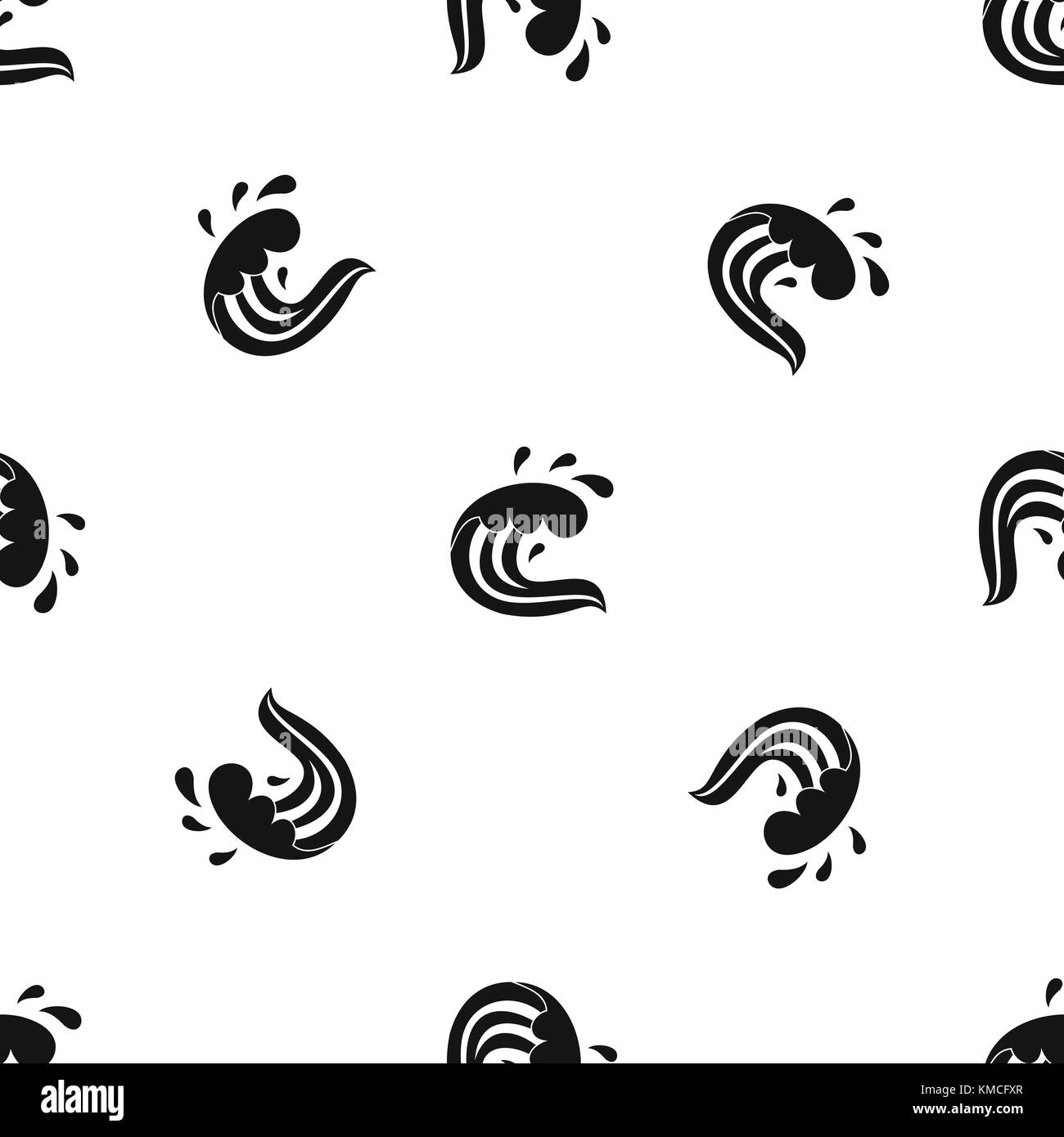 Water wave splash pattern seamless black Stock Vector Image & Art - Alamy