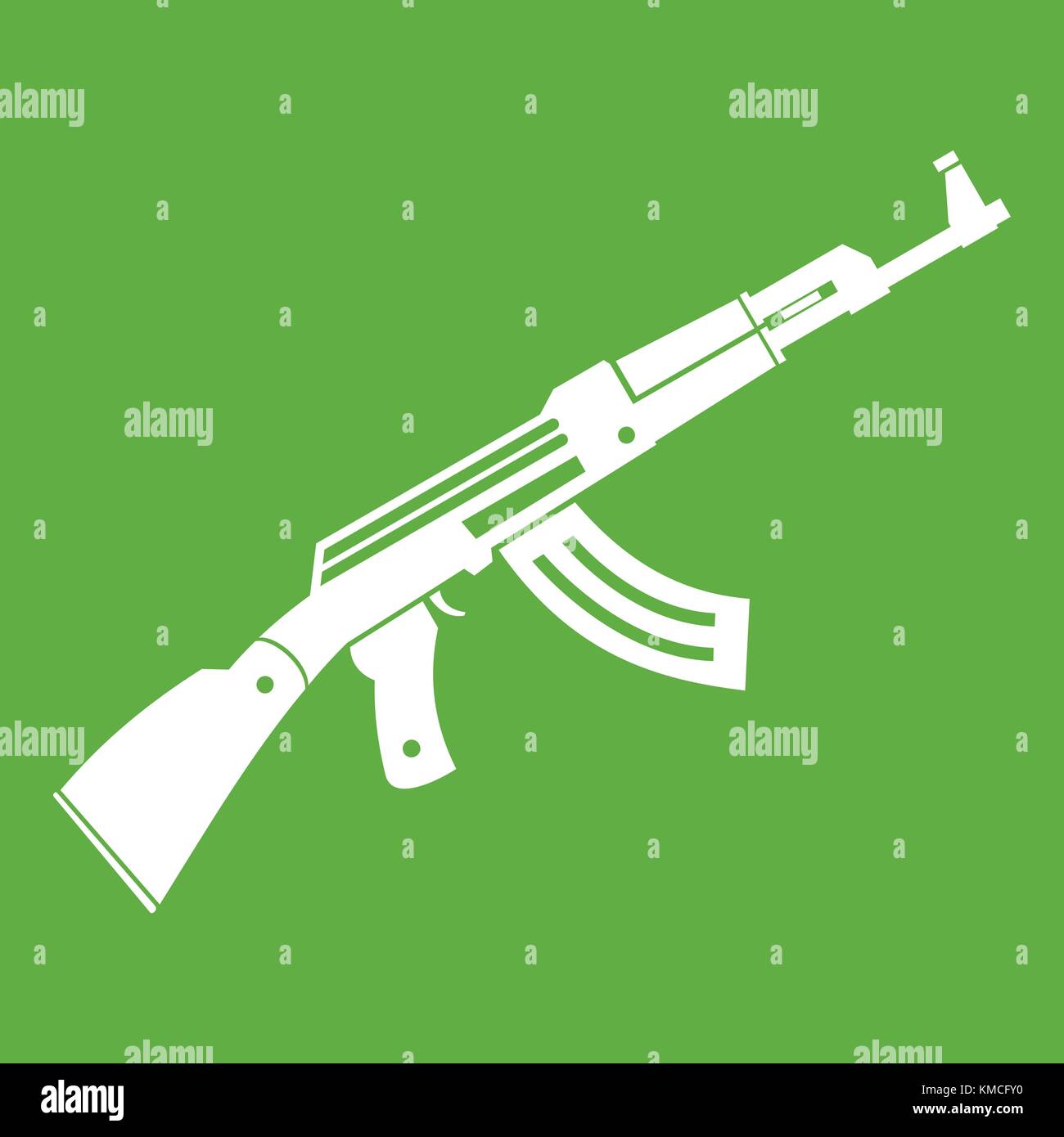 Submachine gun icon green Stock Vector Image & Art - Alamy
