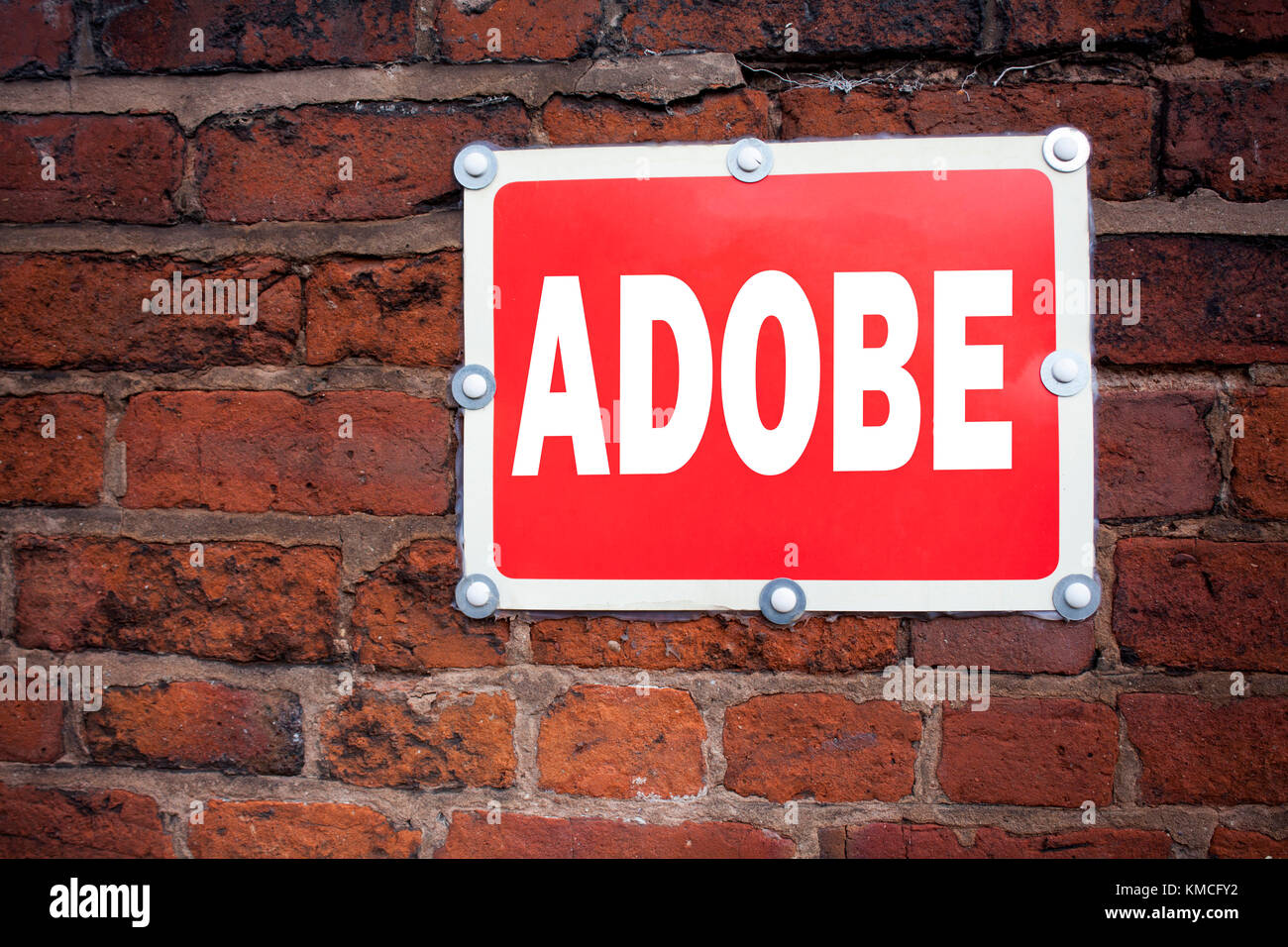 Hand writing text caption inspiration showing ADOBE concept meaning ...