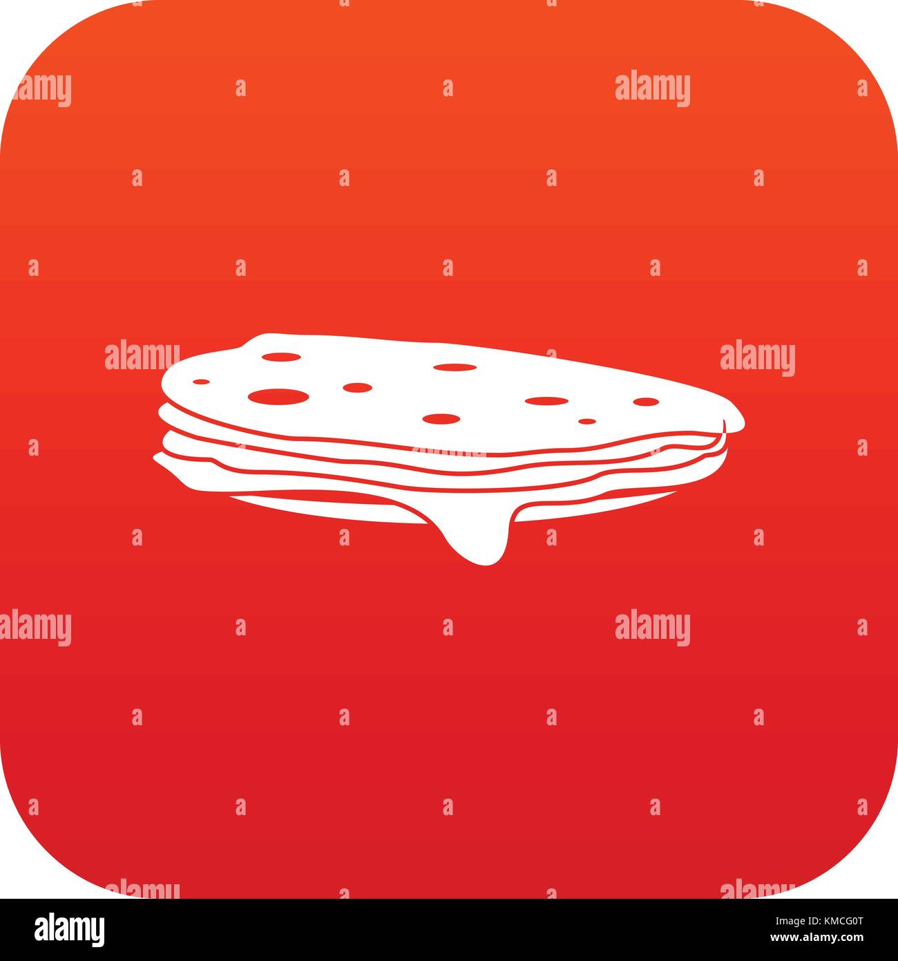 Stack of pancakes icon digital red Stock Vector Image & Art - Alamy