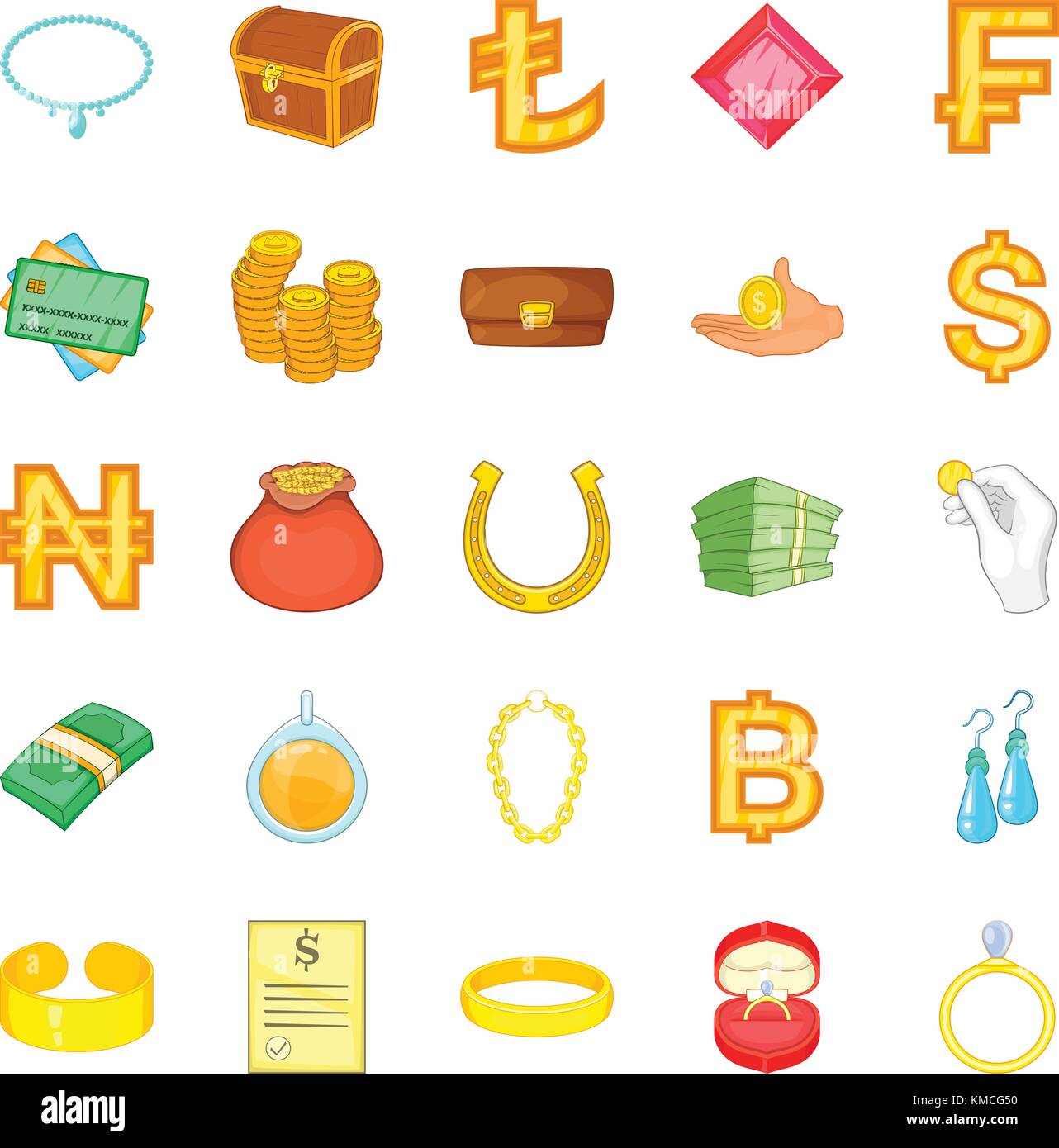 Net cash icons set, cartoon style Stock Vector Image & Art - Alamy