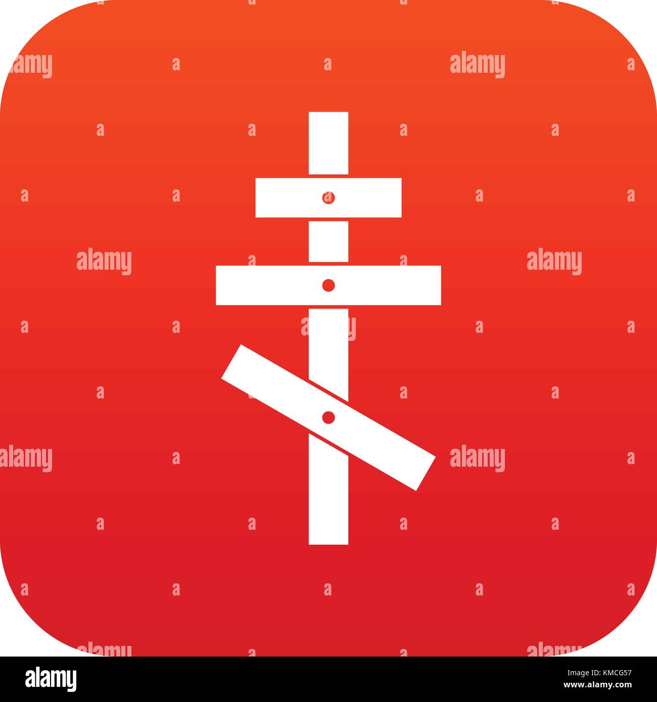 Orthodox cross icon digital red Stock Vector Image & Art - Alamy