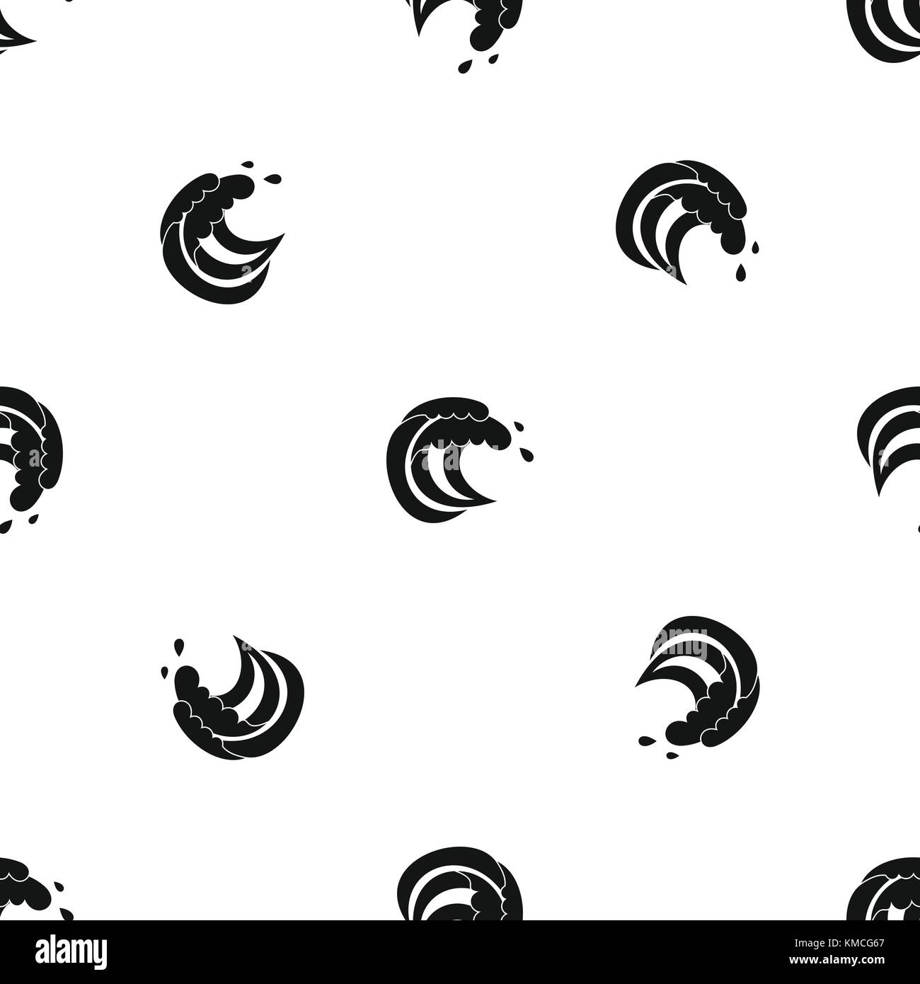 Wave of sea tide pattern seamless black Stock Vector Image & Art - Alamy