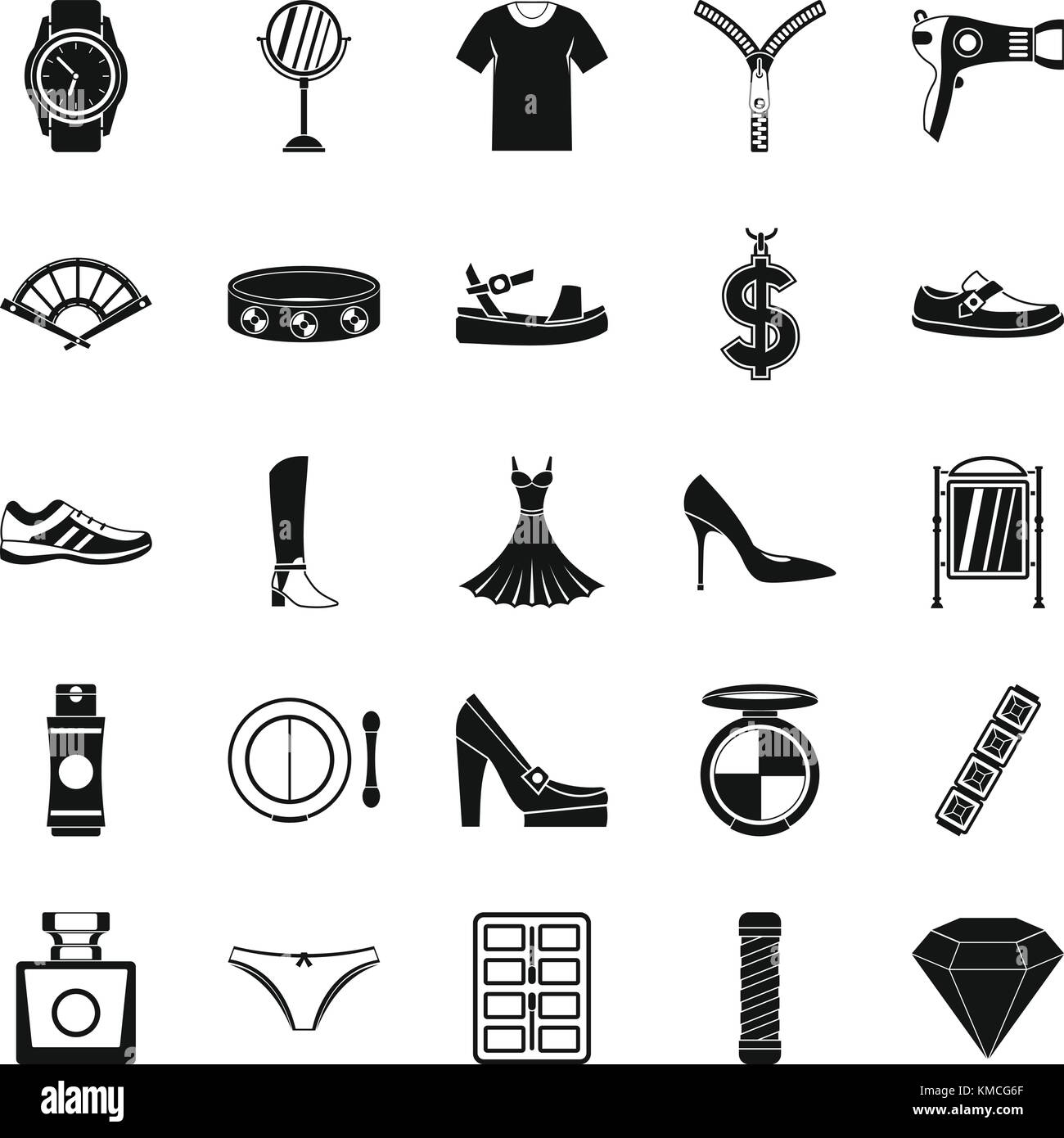 Women accessories icons set, simple style Stock Vector Image & Art - Alamy